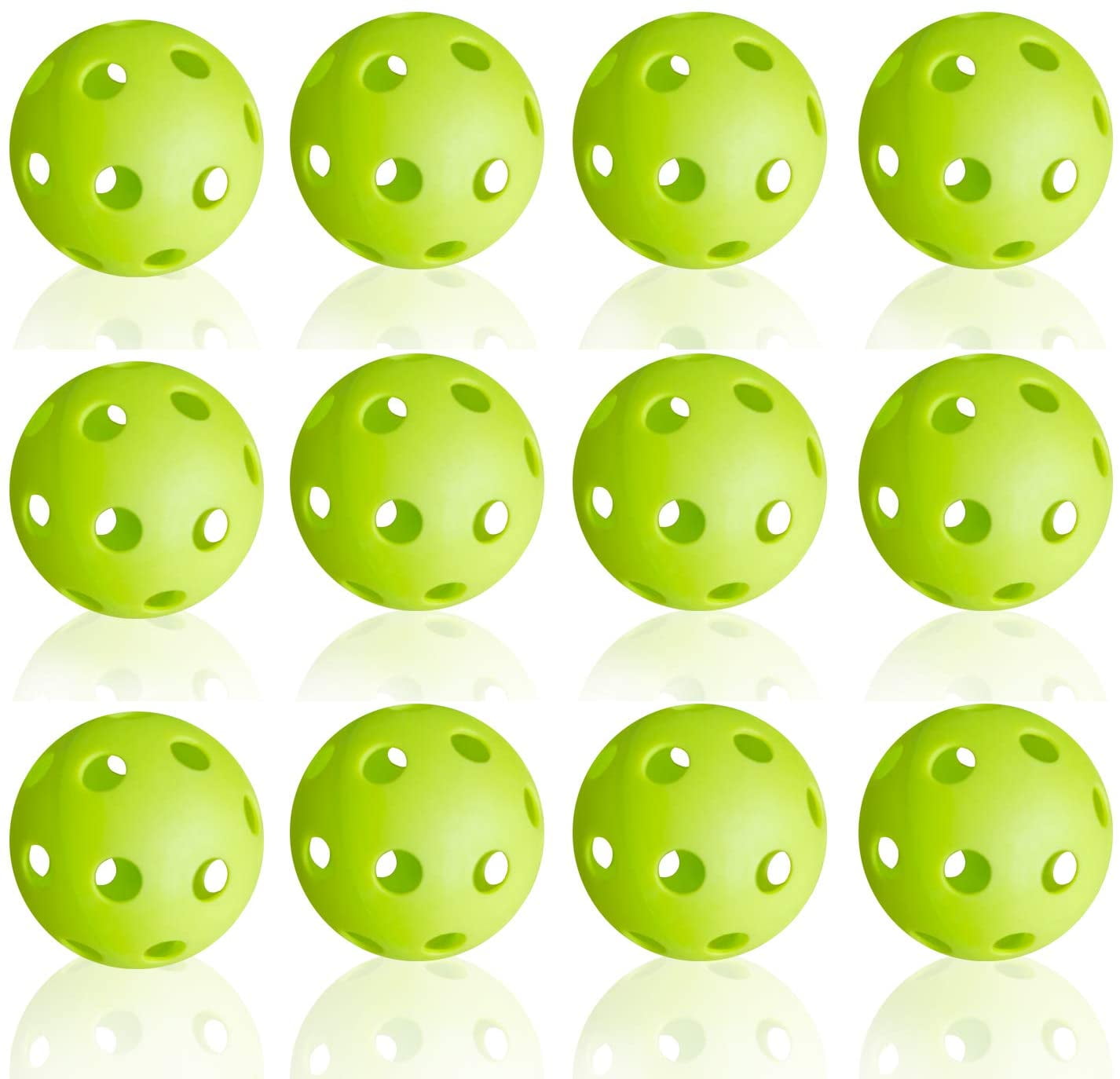 Foeses 12 Pack Lightweight Baseball Practice Balls, Indoor Outdoor ...