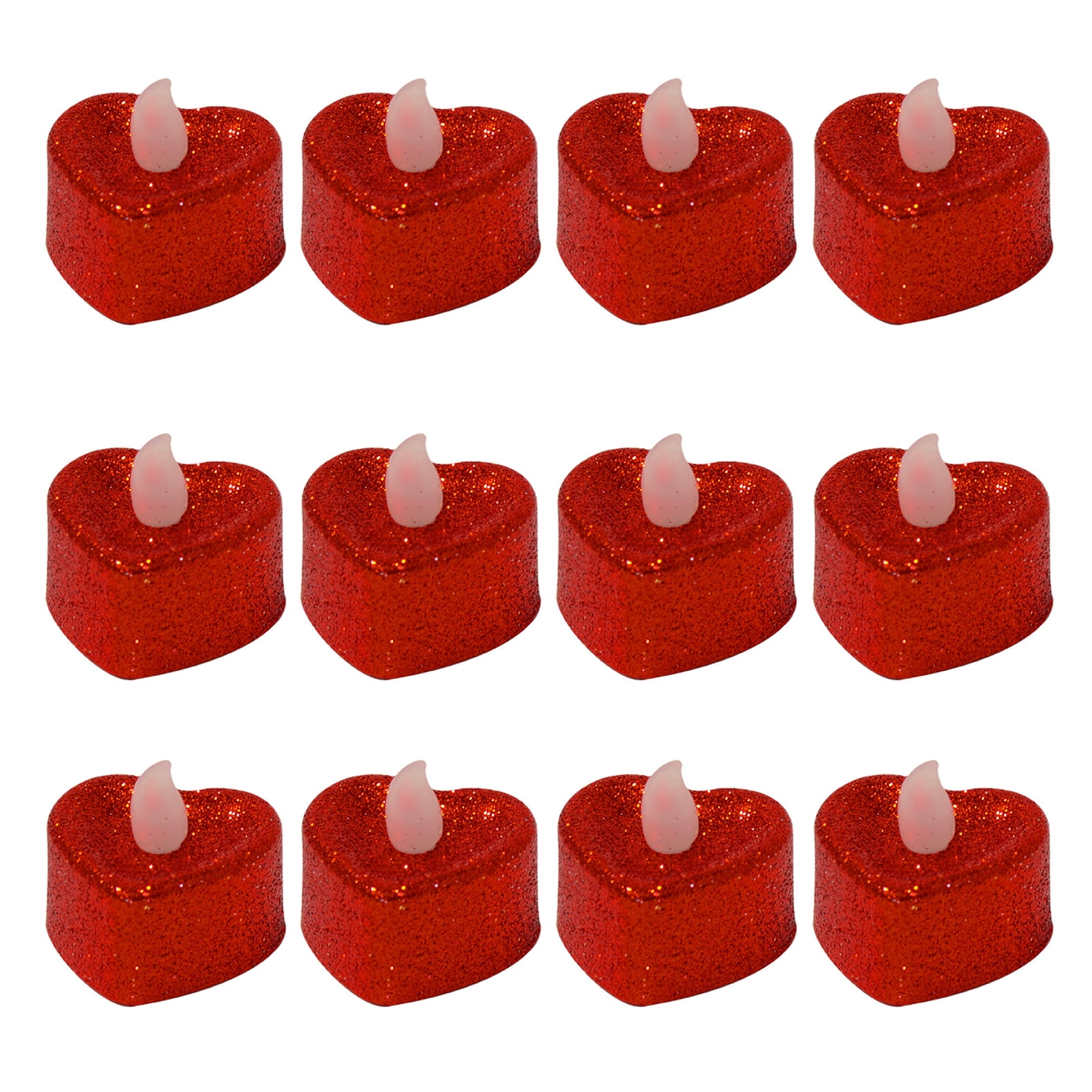 12 Pack Battery Operated Tea Light Candles Flickering Flameless LED ...