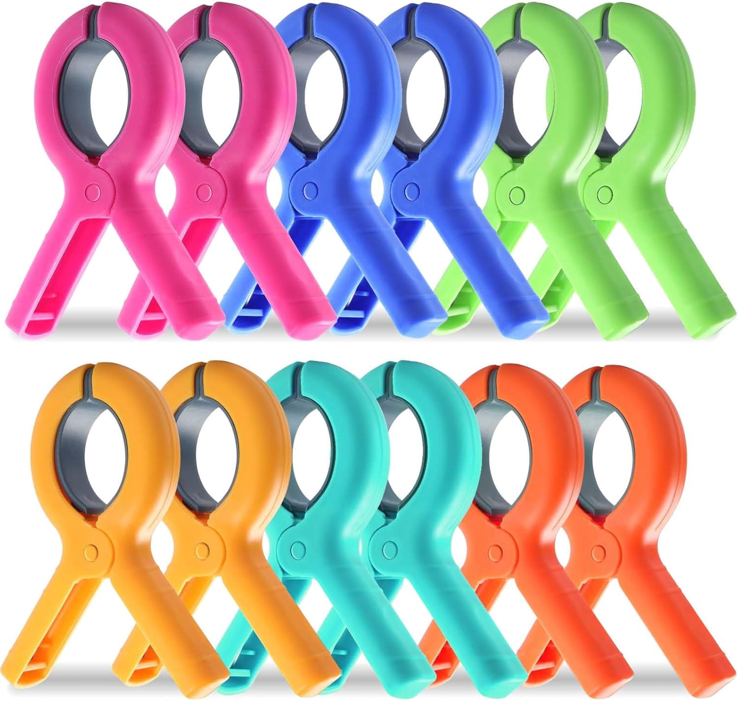 12 Pack Beach Towel Clips for Beach Chairs, Large Towel Clips for Beach ...