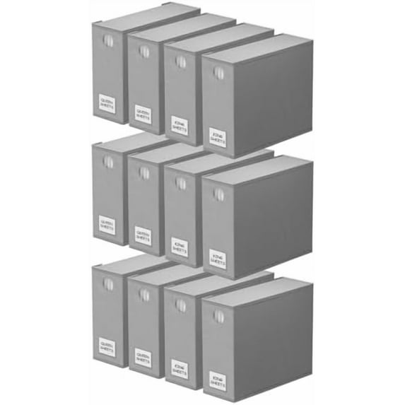 12 Pack Bed Sheet Organizers and Storage, Foldable Sheet Organizer for ...