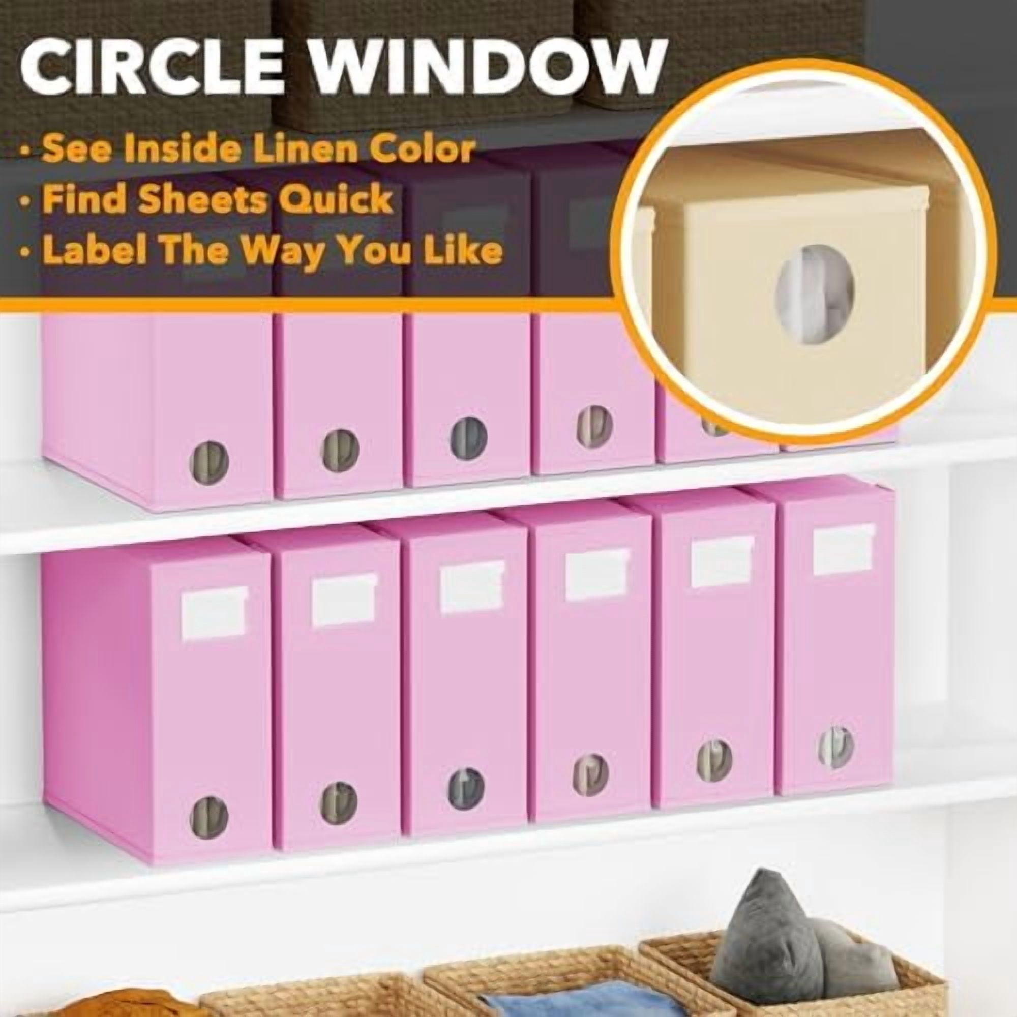 12 Pack Bed Sheet Organizers and Storage, Foldable Sheet Organizer for ...