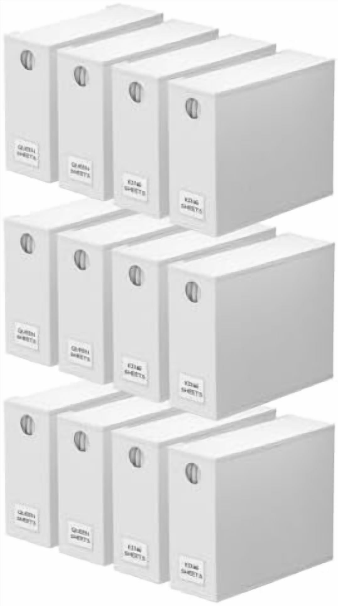 12 Pack Bed Sheet Organizers and Storage, Foldable Sheet Organizer for ...
