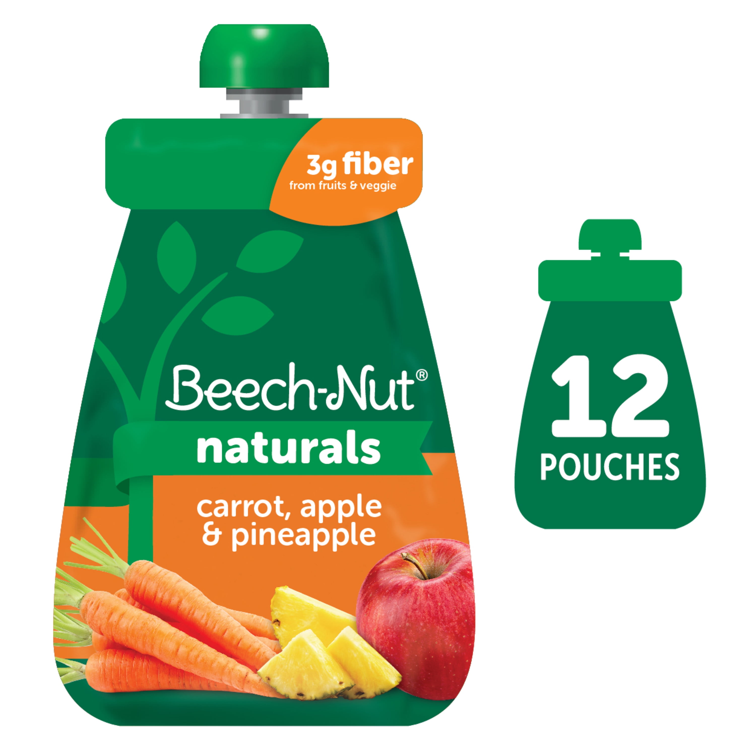 (12 Pack) Beech-Nut Naturals Stage 2, Carrot Apple & Pineapple Baby ...