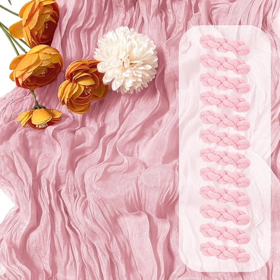 12 Pack Beige Cheesecloth Table Runners 17x108 Inch Semi Sheer Gauze ...