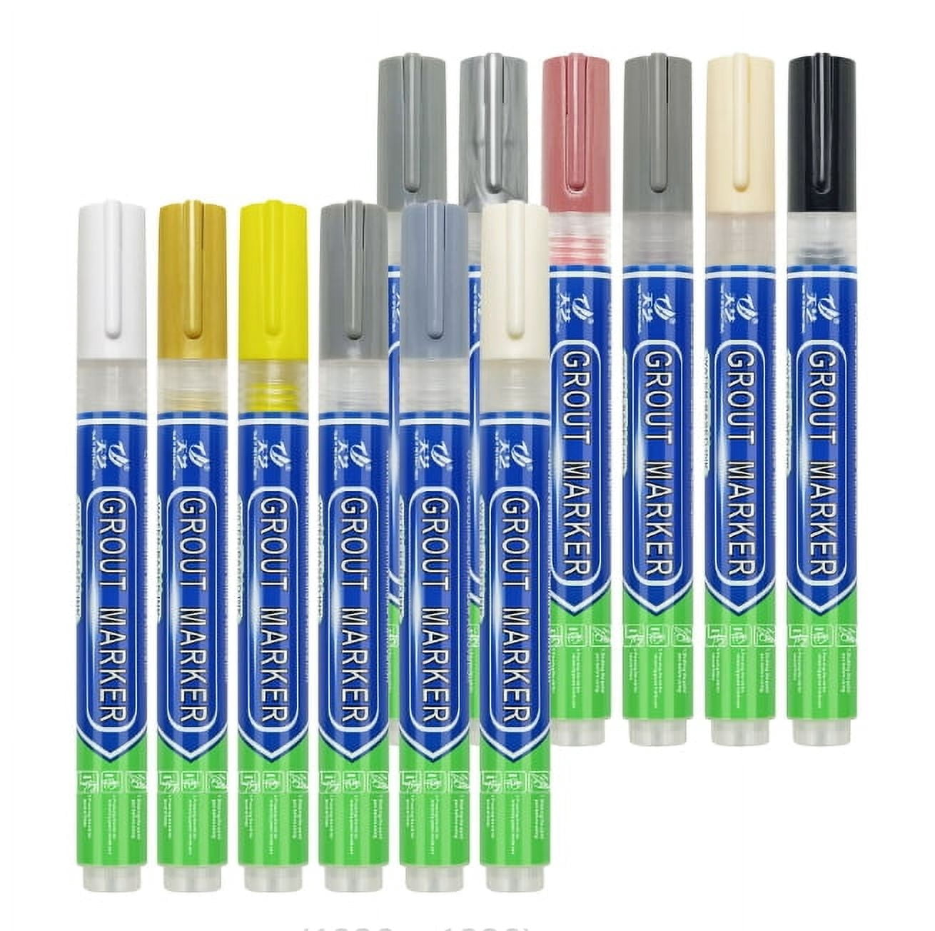 【12-Pack】Beige grout color match Repair Pen Kit|Beige Waterproof Tile ...