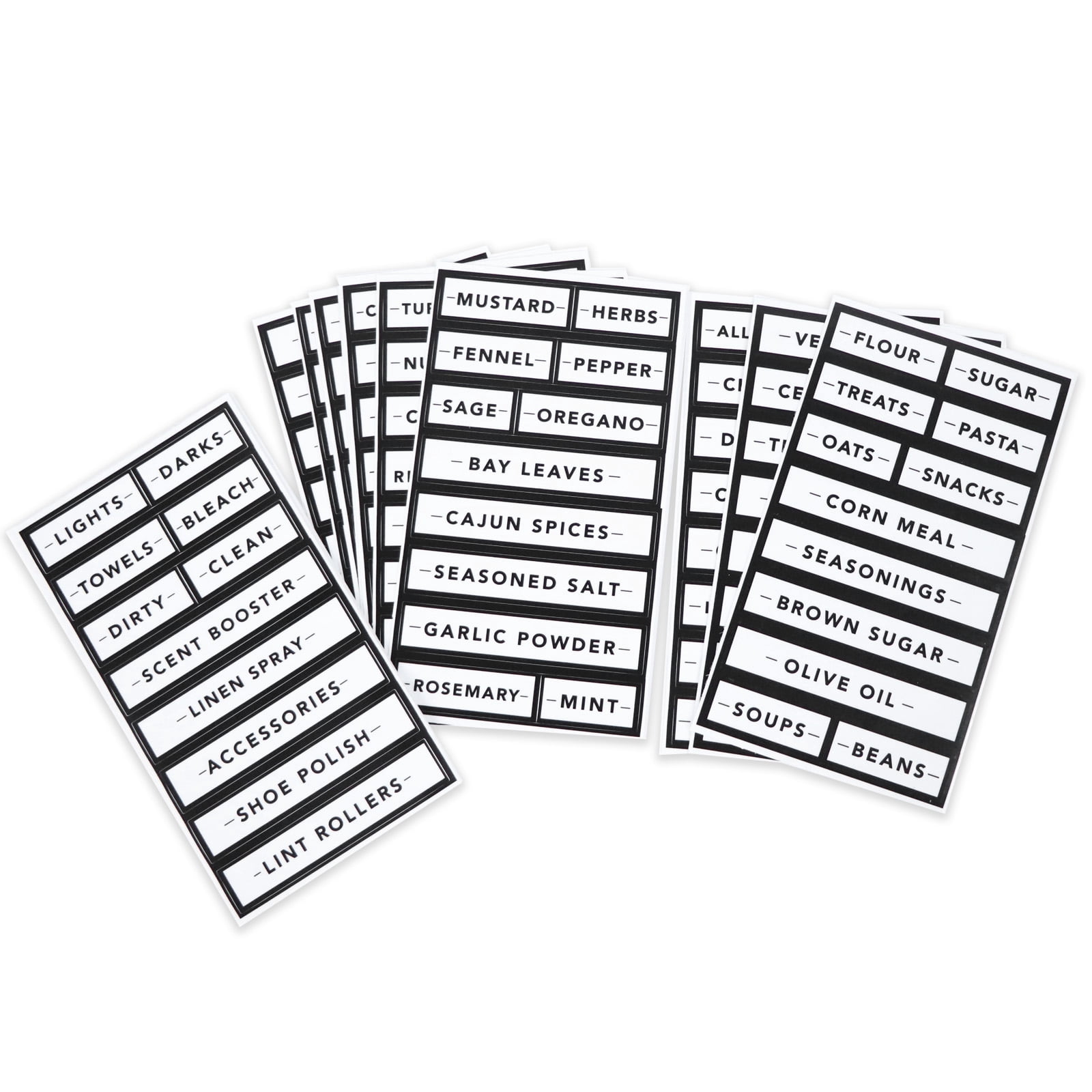 Recollections Black Border Rectangle Household Label Stickers, 12 Pack ...