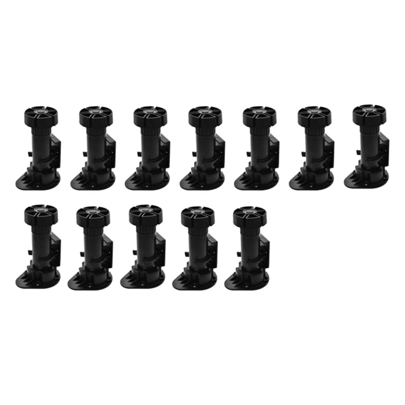 12 Pack Black Cabinet Leveler Legs Furniture Legs Adjusts From 3-7/8 ...