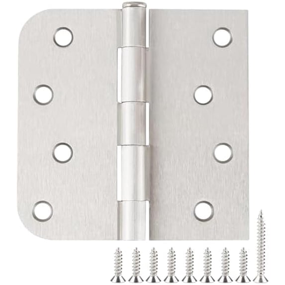 12 Pack Black Door Hinges 4 Inch Interior Hinge Satin Nickel Door ...