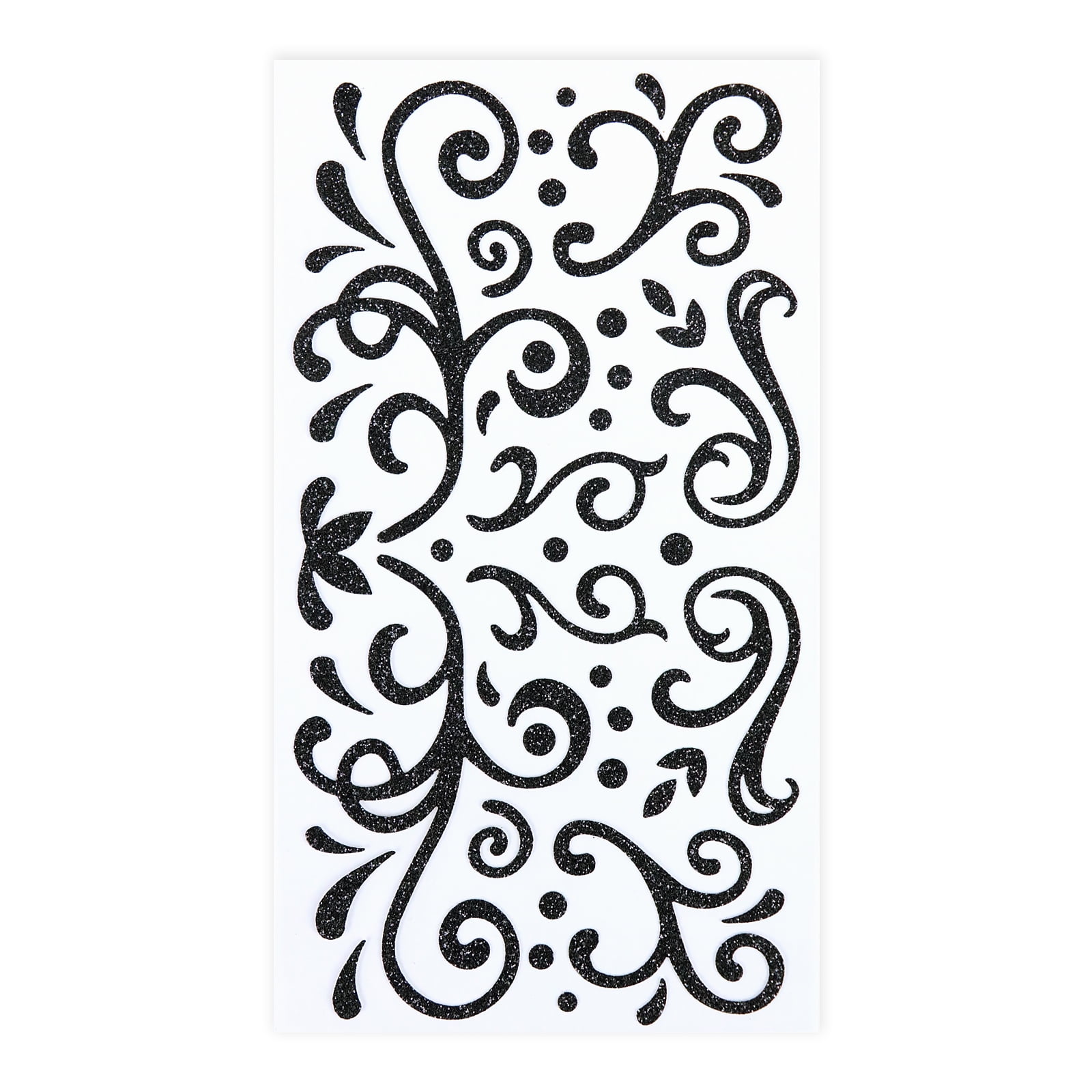 12 Pack: Black Glitter Swirl Stickers by Recollections™ - Walmart.com