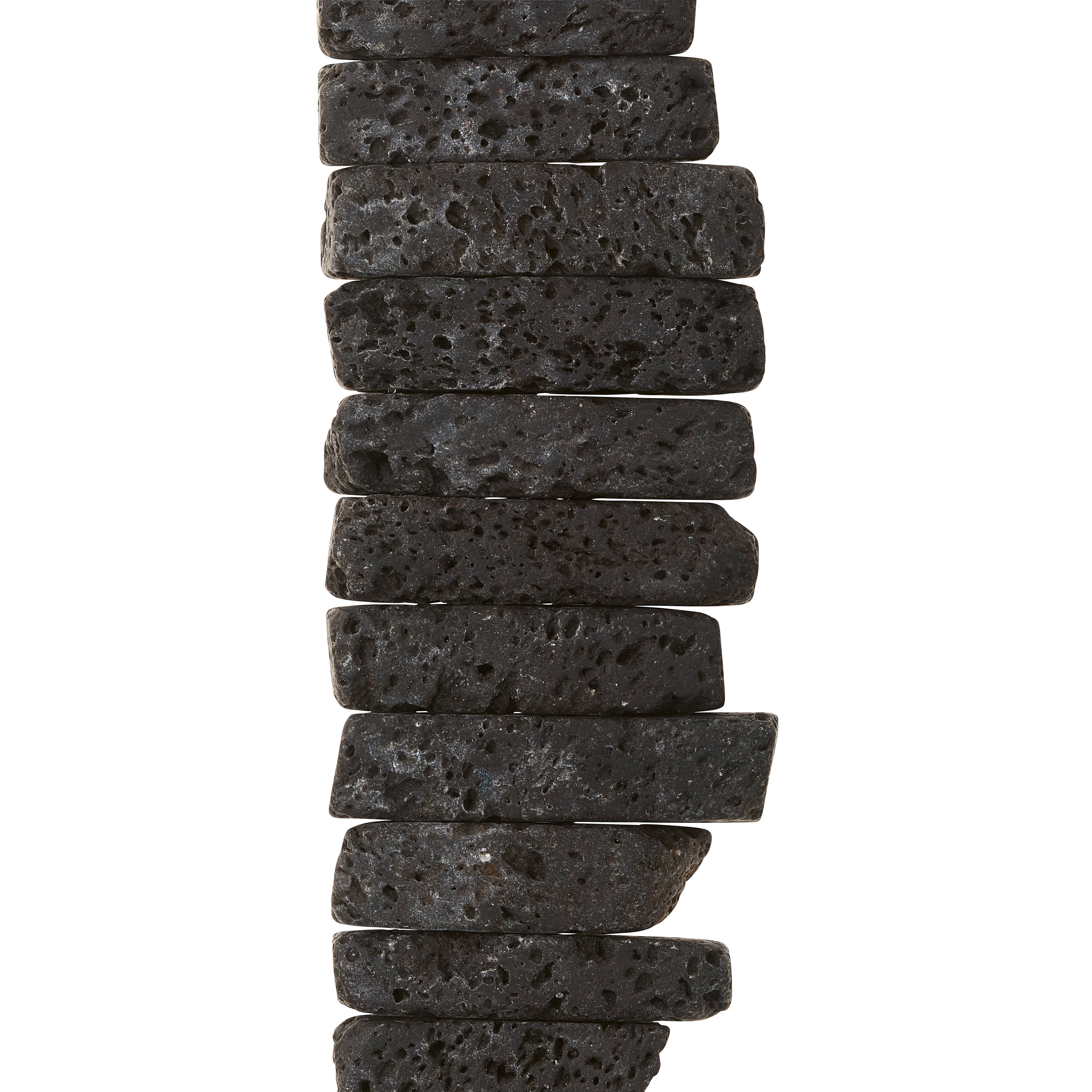 Bead Landing Black Natural Lava Stick Beads, 24mm, 12 Pack - Walmart.com