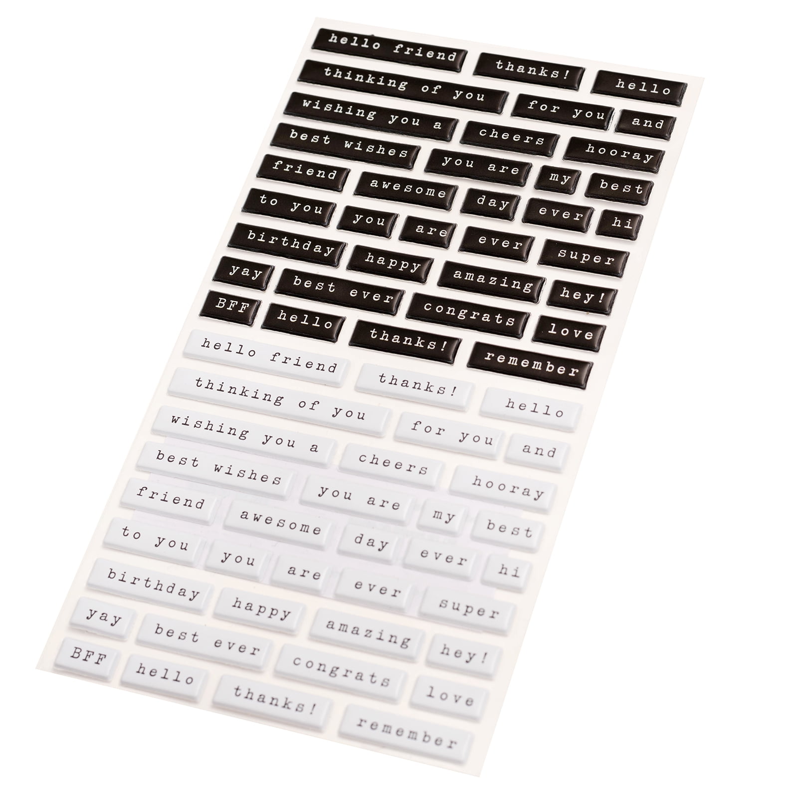 12 Pack: Black & White Sentiment Stickers by Recollections™ - Walmart.com