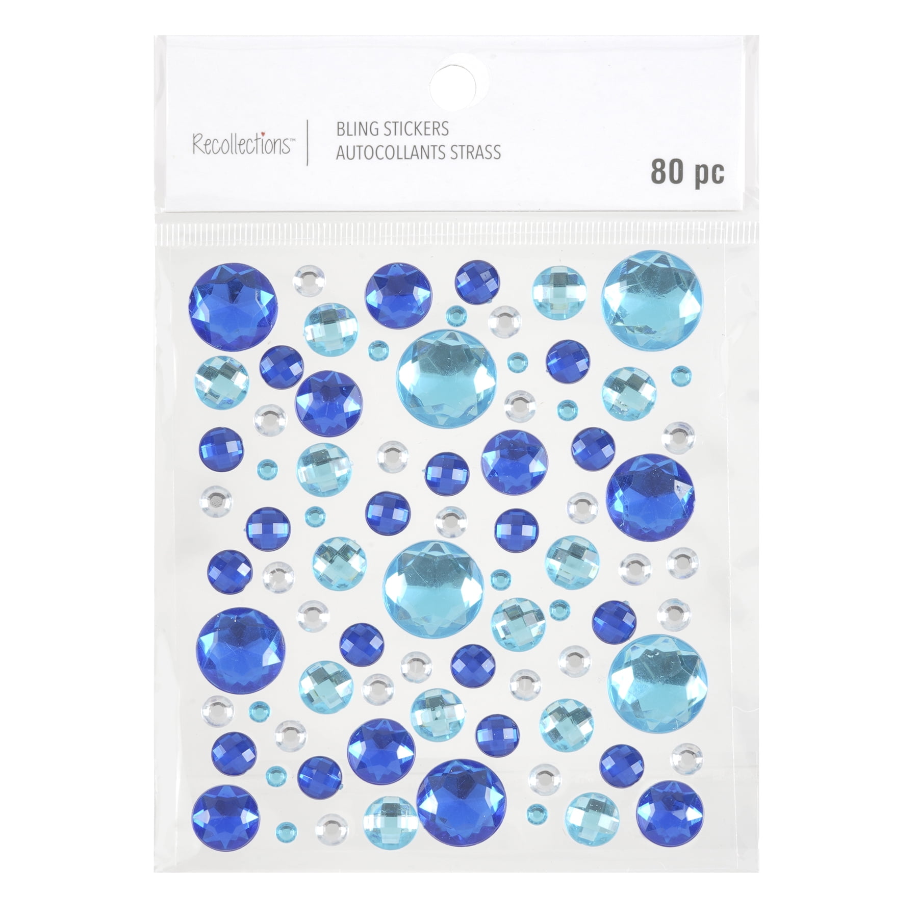 12 Pack: Blue Mixed Gem Bling Sticker Sheet by Recollections™ - Walmart.com