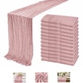 12 Pack Boho Cheesecloth Table Runners, Romantic Gauze Table Decor for ...