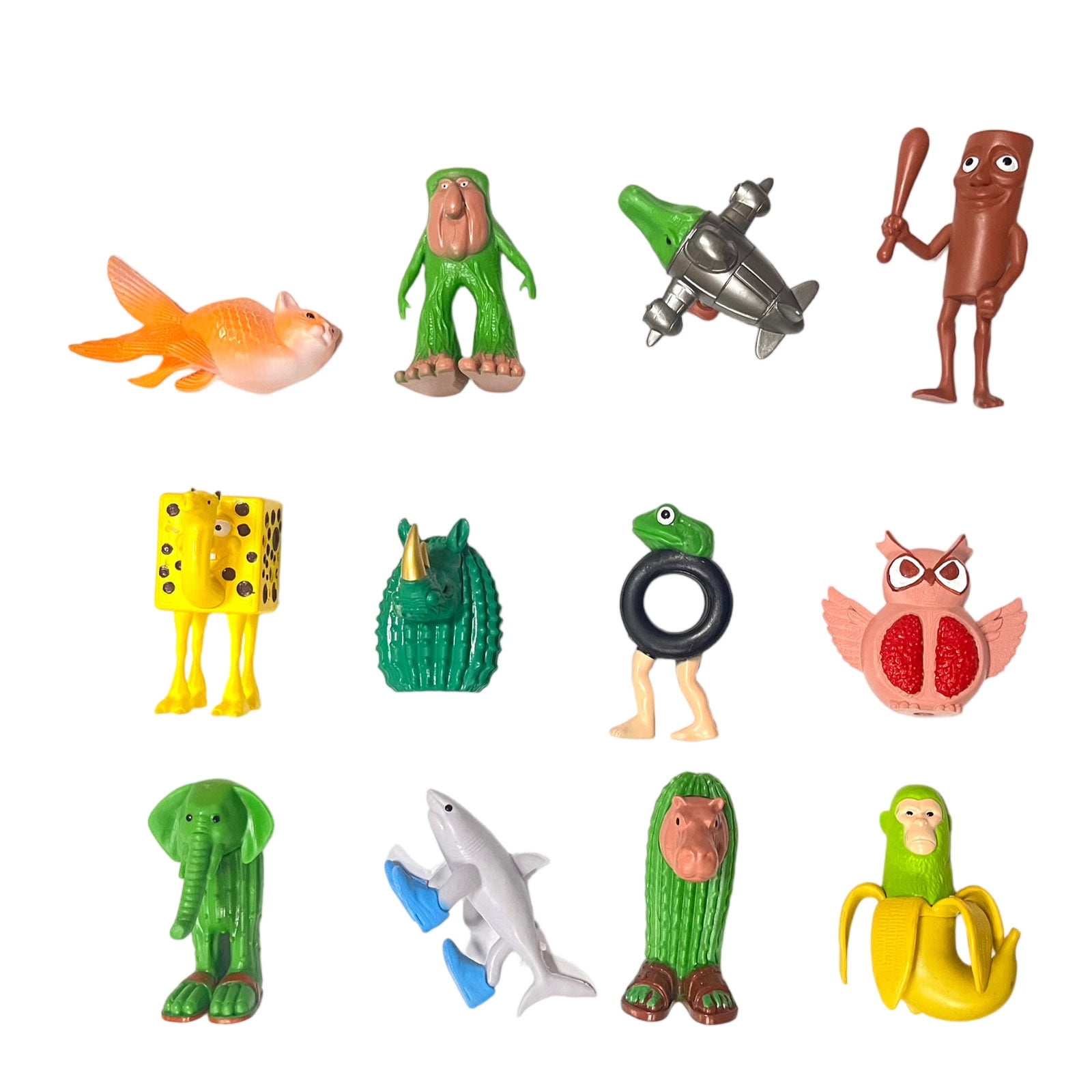 12 Pack Brainrot Ai Animals Actions Figure Dolls Ai Meme Shark Tung ...