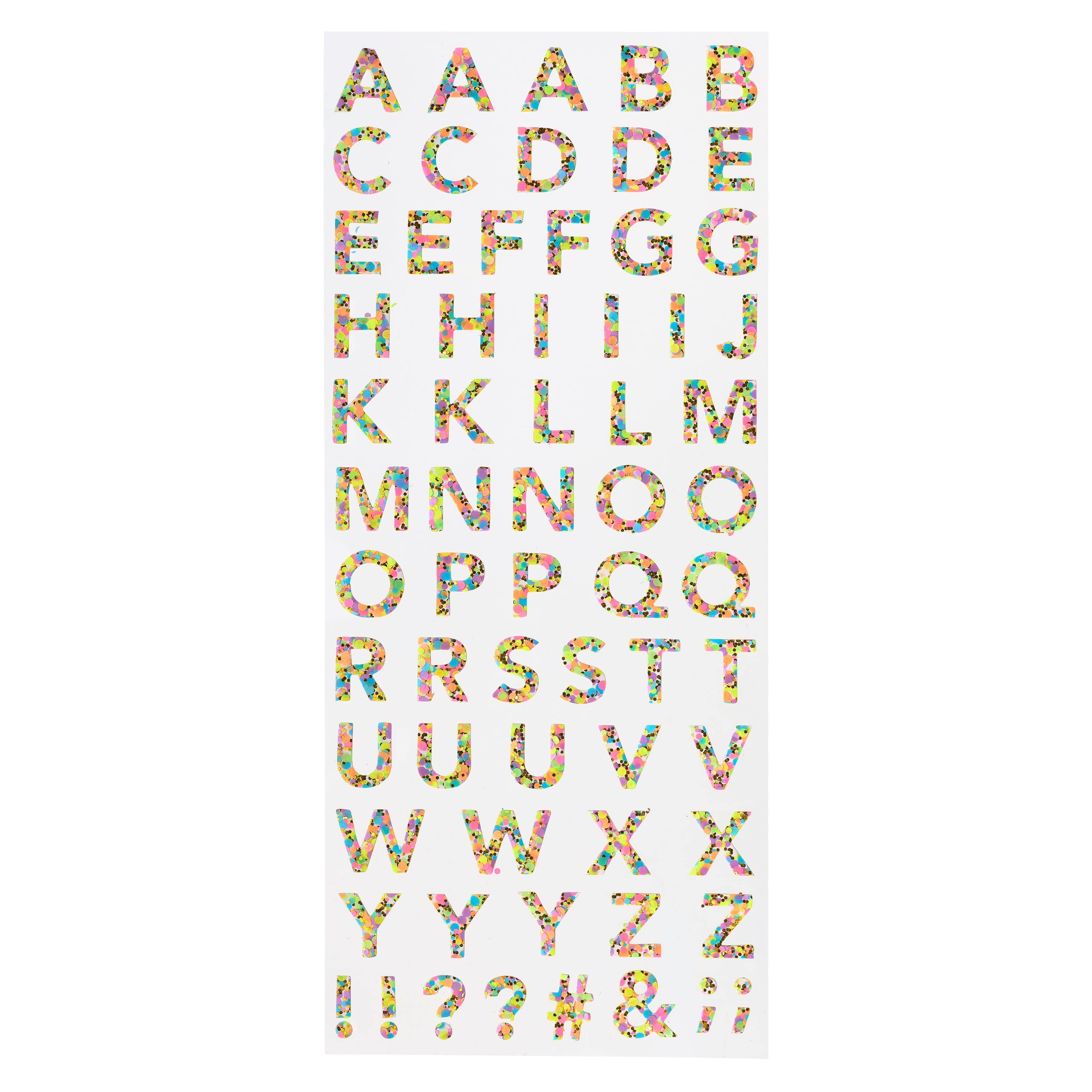 12 Pack: Bright Confetti Alphabet Stickers by Recollections™ - Walmart.com