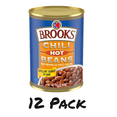 ( 12 Pack) Brooks Chili Beans, Canned Red Beans in Chili Sauce, Hot ...