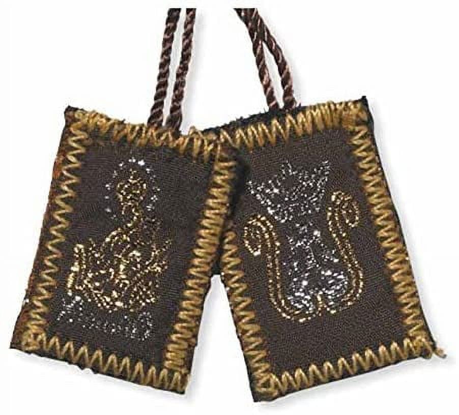 "12 Pack - Brown Wool Scapular Size: 7/8 x 1-3/8"" H, 18-1/2"" L ...