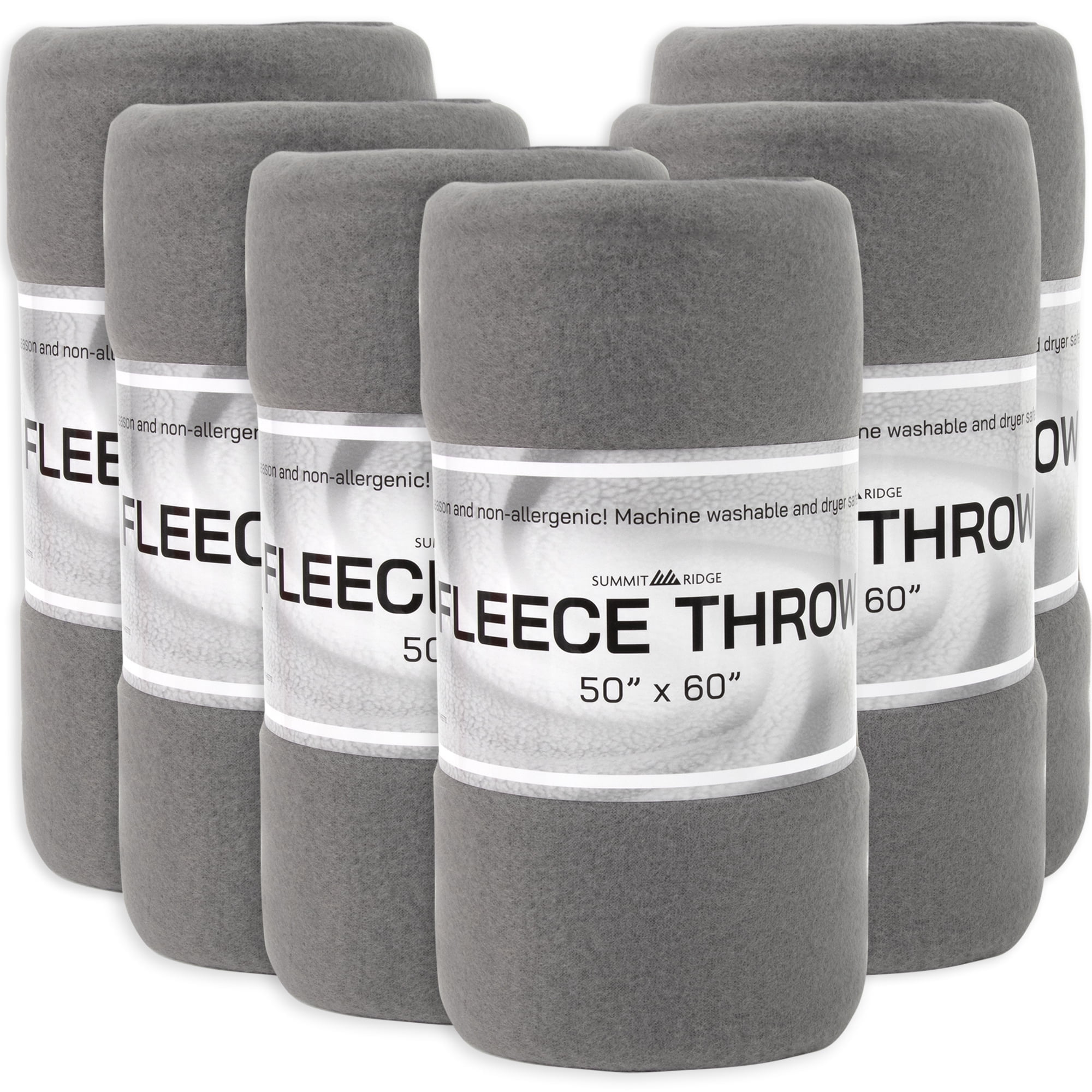 12 Pack Bulk Throw Blankets Twin Size 60x50 Hypoallergenic, Lightweight ...