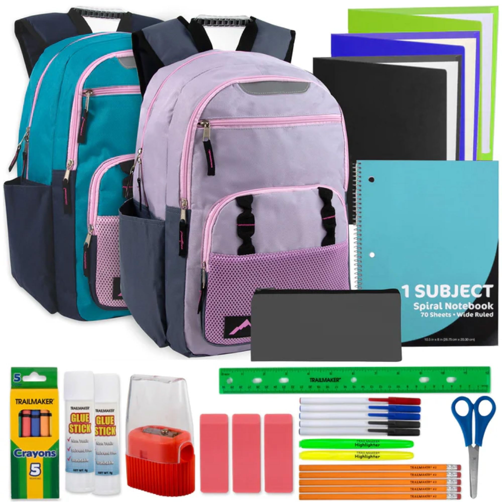 12 Pack of Bulk Wholesale 18 Inch Dual Compartment Multipocket ...