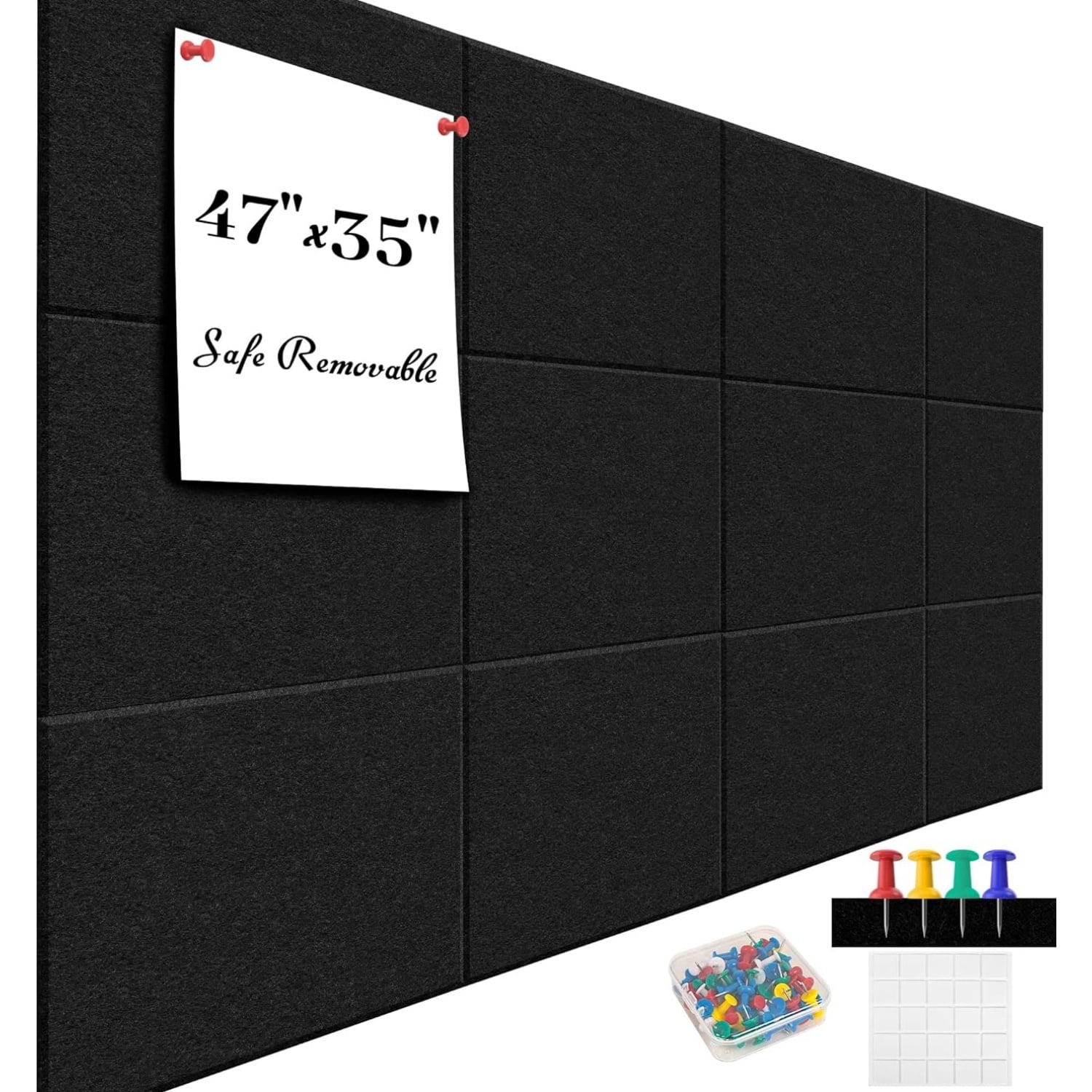 12 Pack Bulletin Board Topboutique Square Felt Wall Tiles Cork Board ...