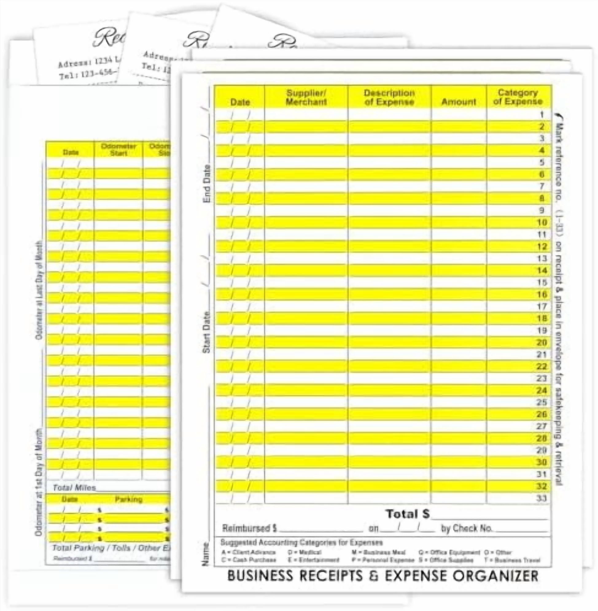 12 Pack Business Receipts & Expense Organizer Envelopes for Expense ...