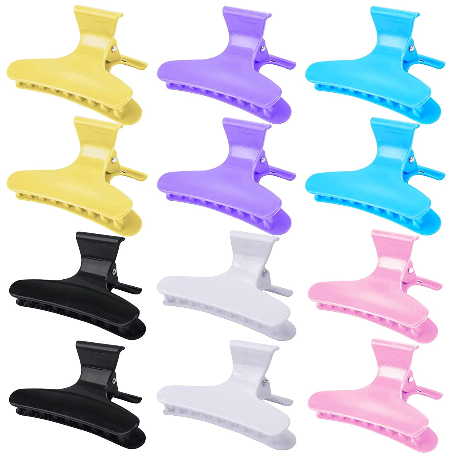 12 Pack Butterfly Hair Clamps Clips Hair Claw Clips Salon Pro Section ...