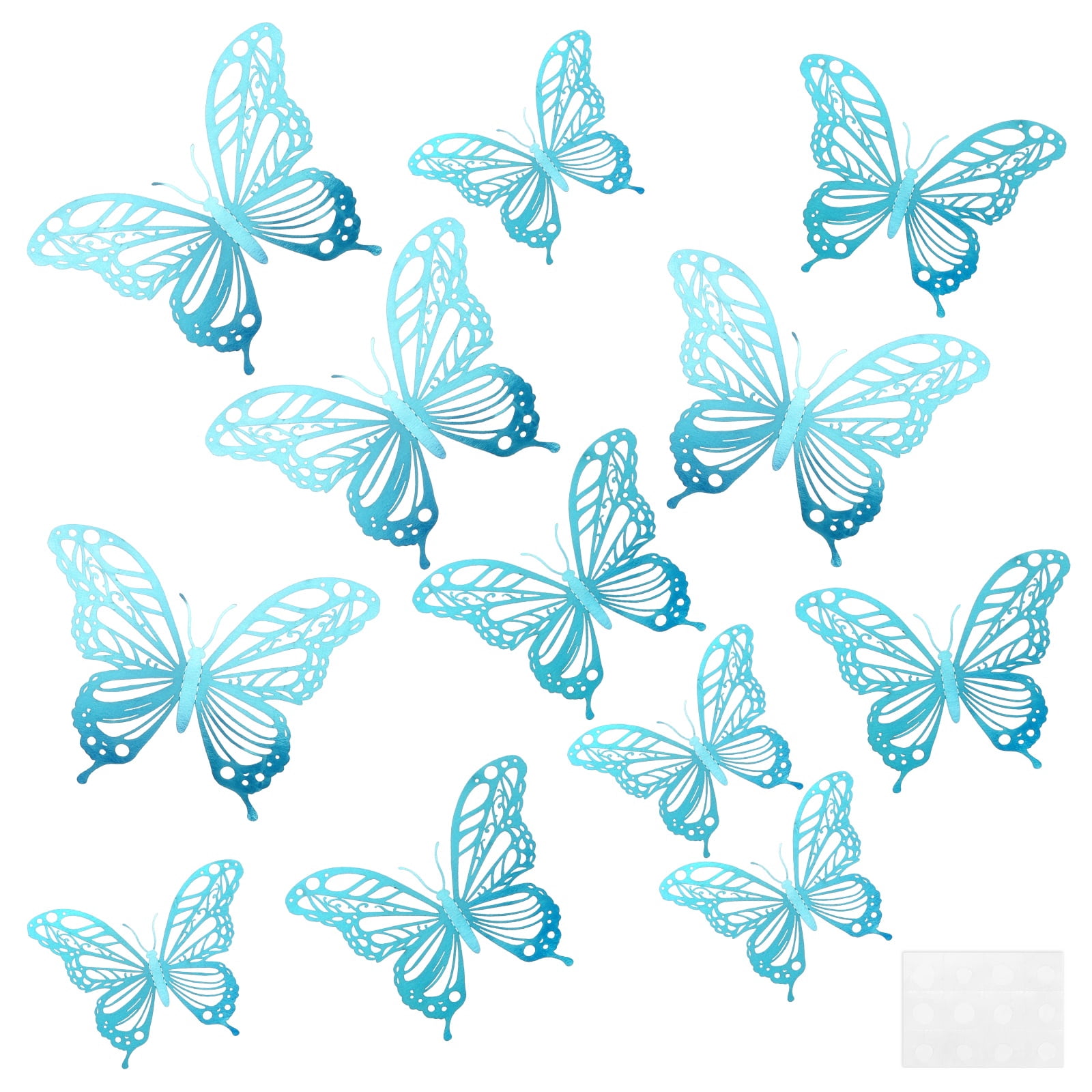 12 Pack Butterfly Wall Decor, Hollow 3D Butterflies Stickers Wall Art ...