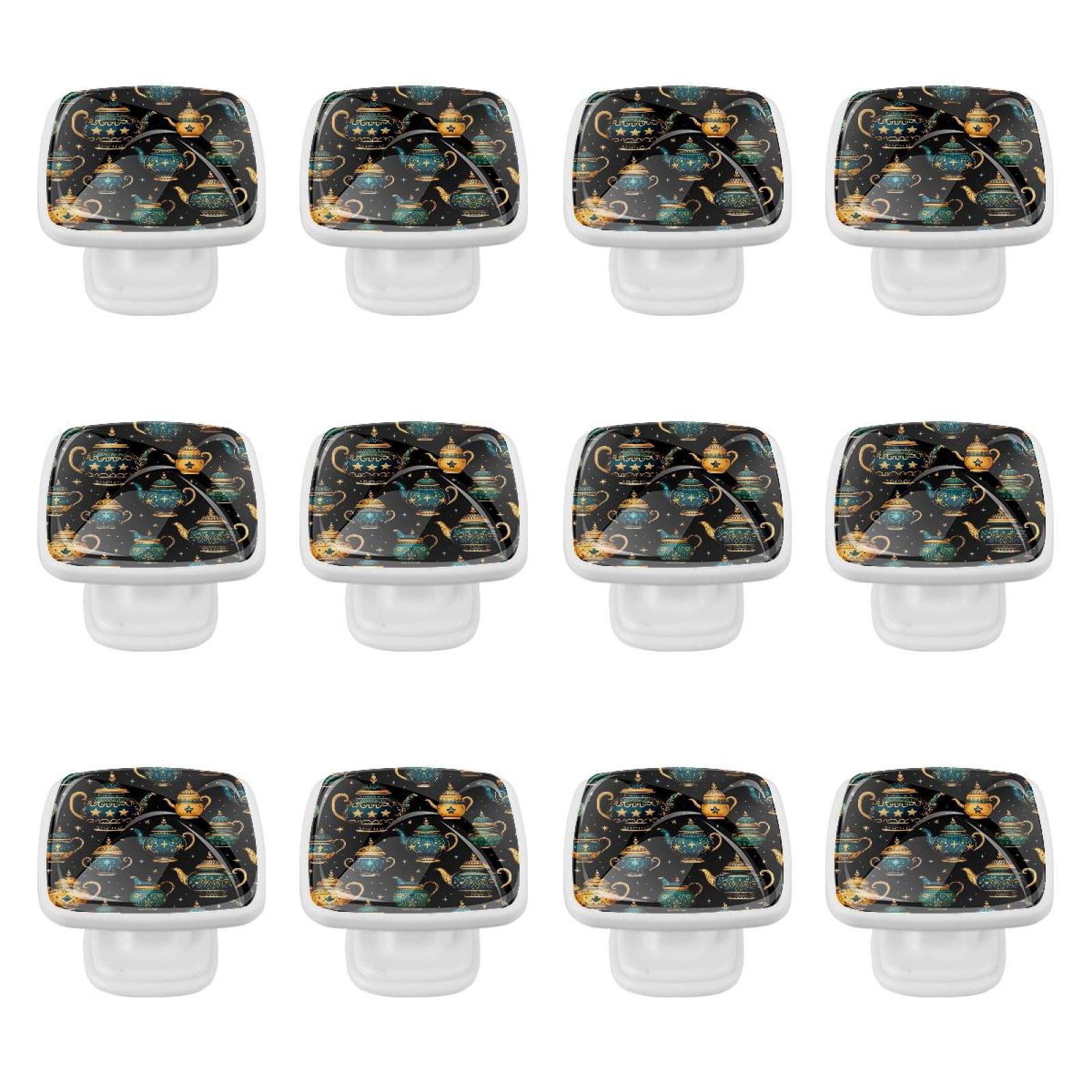 12 Pack Cabinet Knobs Square Knobs Arabian Tea Kettle Drawers Cabinet ...