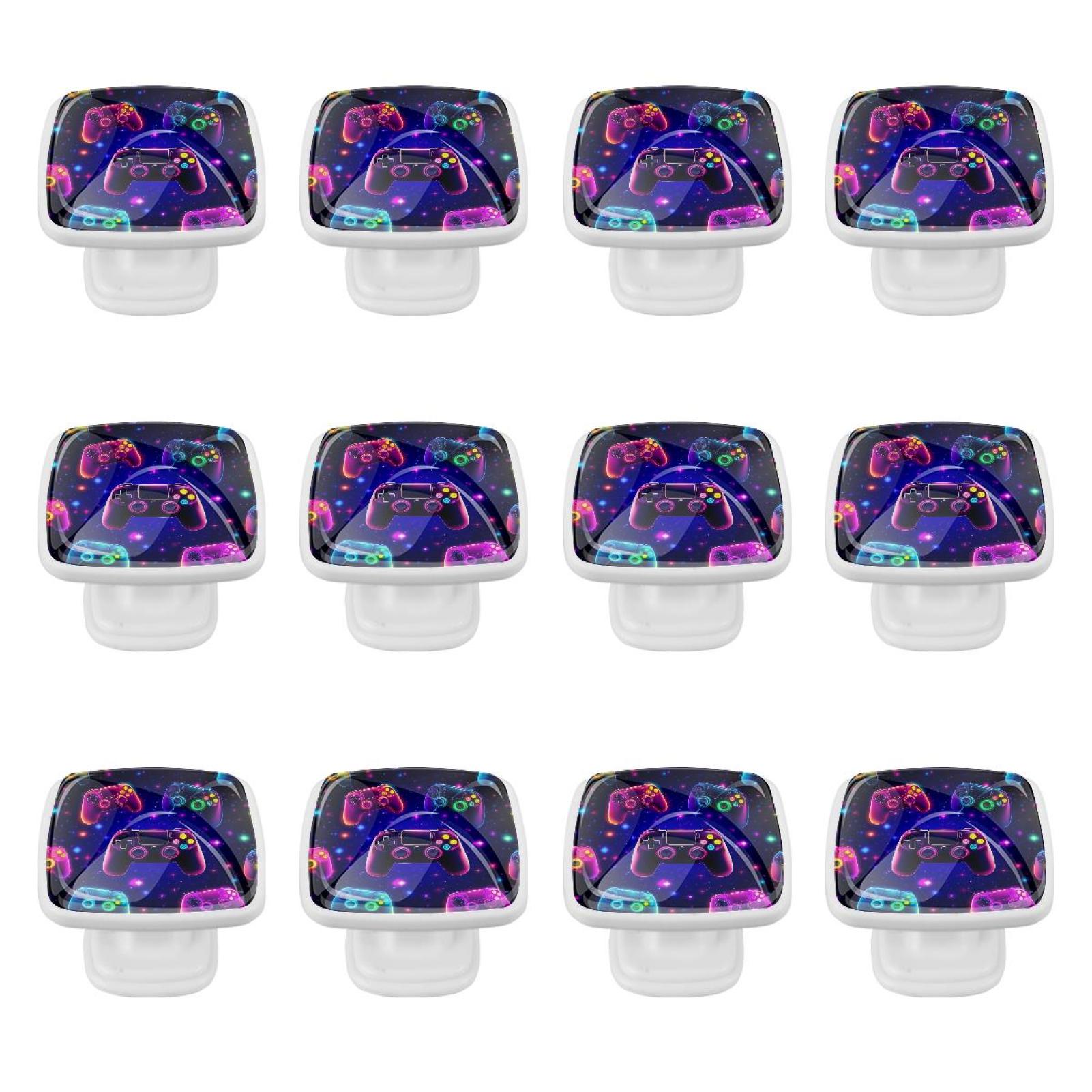 12 Pack Cabinet Knobs Square Knobs Gamepad Drawers Cabinet Hardware ...