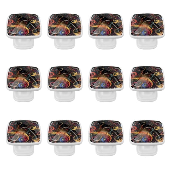 12 Pack Cabinet Knobs Square Knobs Music Note Drawers Cabinet Hardware ...