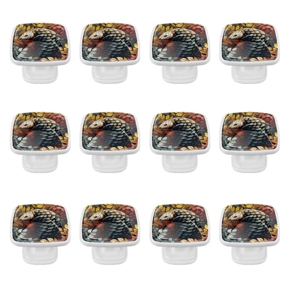 12 Pack Cabinet Knobs Square Knobs Pangolin Drawers Cabinet Hardware ...