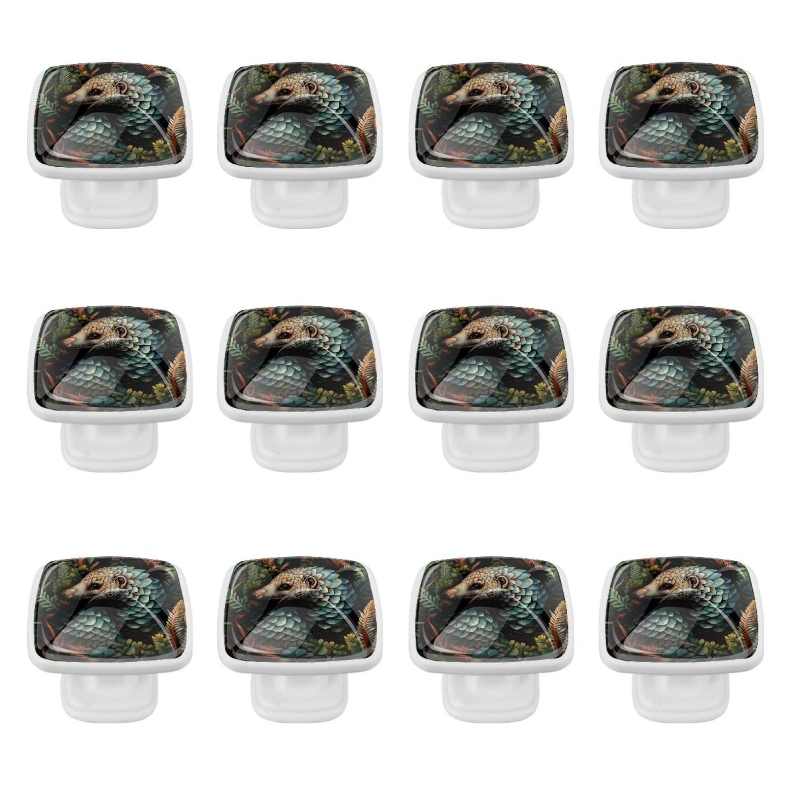 12 Pack Cabinet Knobs Square Knobs Pangolin Drawers Cabinet Hardware ...