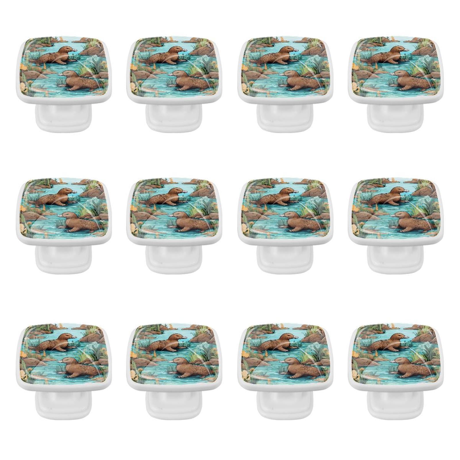 12 Pack Cabinet Knobs Square Knobs Platypus Duckbill Drawers Cabinet ...