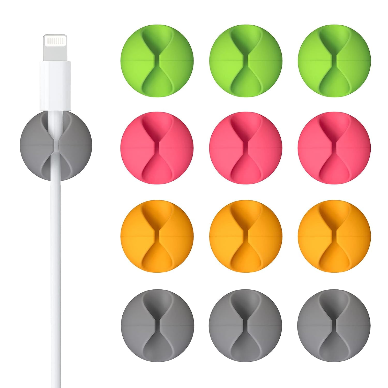 12 Pack Cable Clips, Cord Organizer Holder Adhesive Cable Management ...
