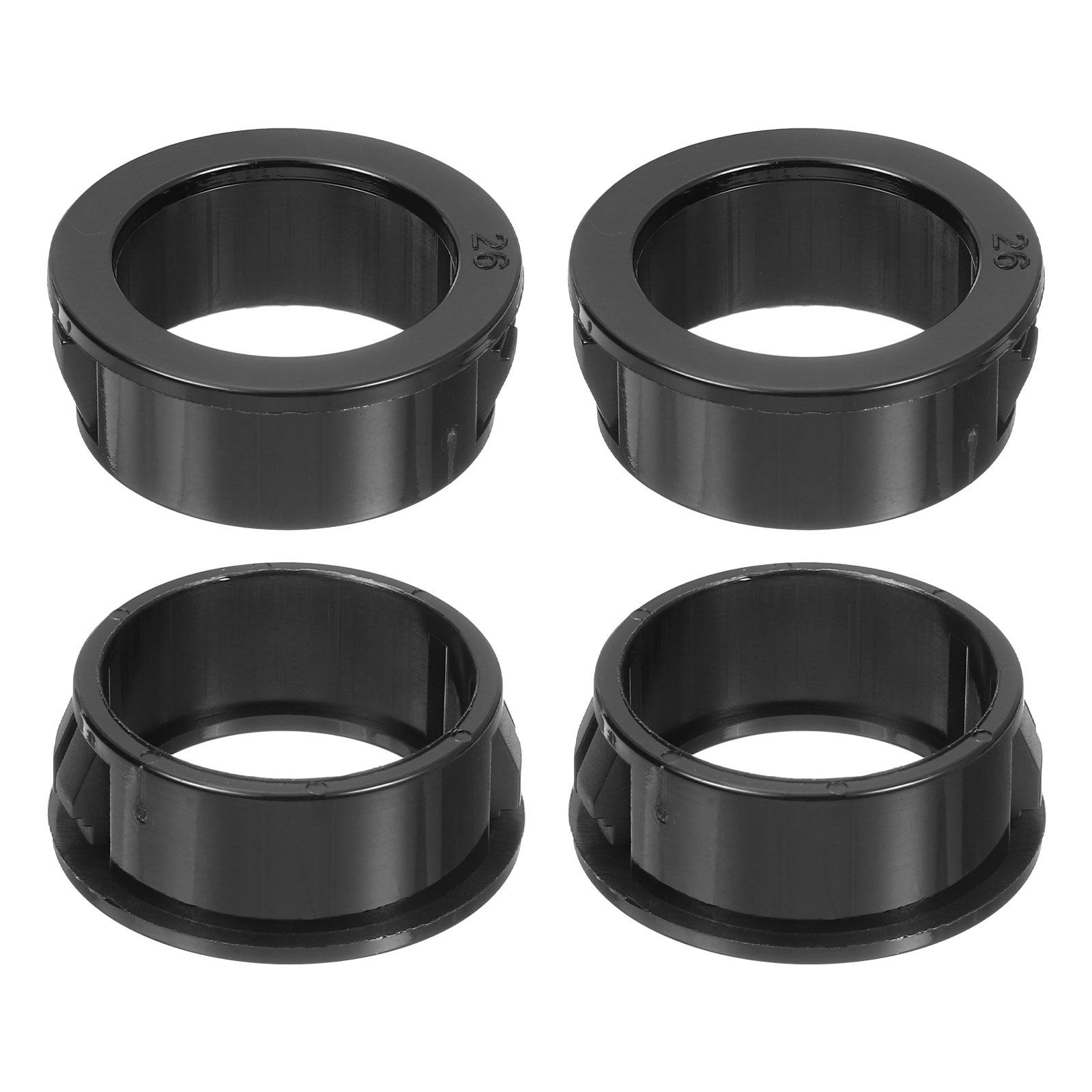 12 Pack Cable Snap Bushing Grommet, 1-1/32" Mounting Dia Black Round ...