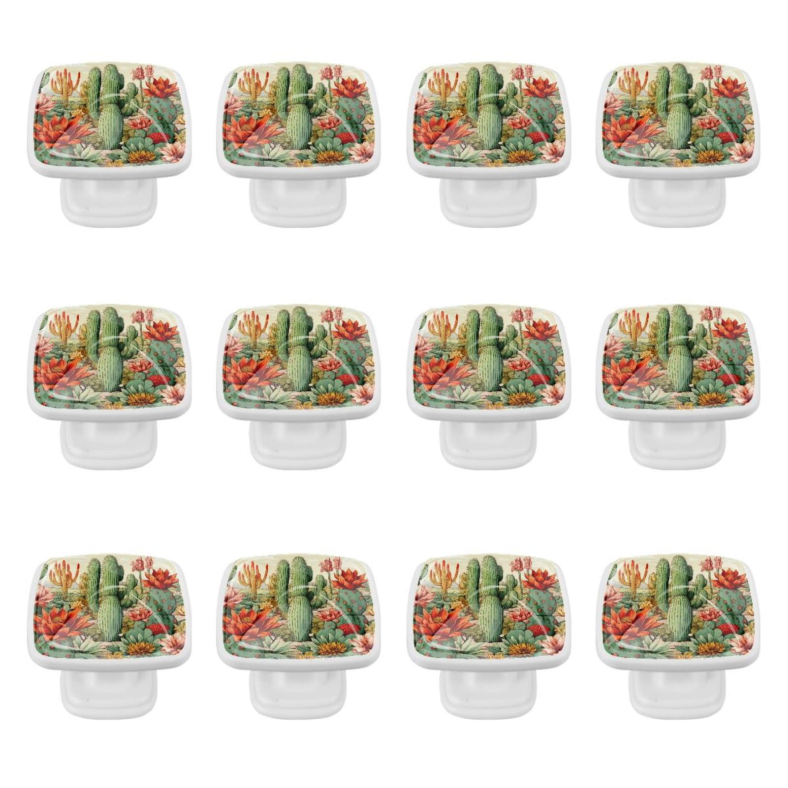 12 Pack Cactus Square Cabinet Knobs Kitchen Cabinet Pulls Cupboard ...