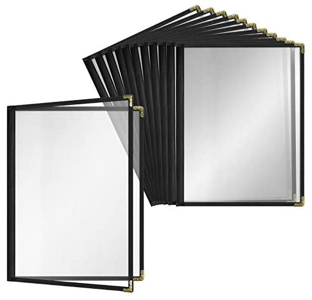 12 Pack of Cafe-Style Menu Covers – Durable Double-Stitched Edges ...