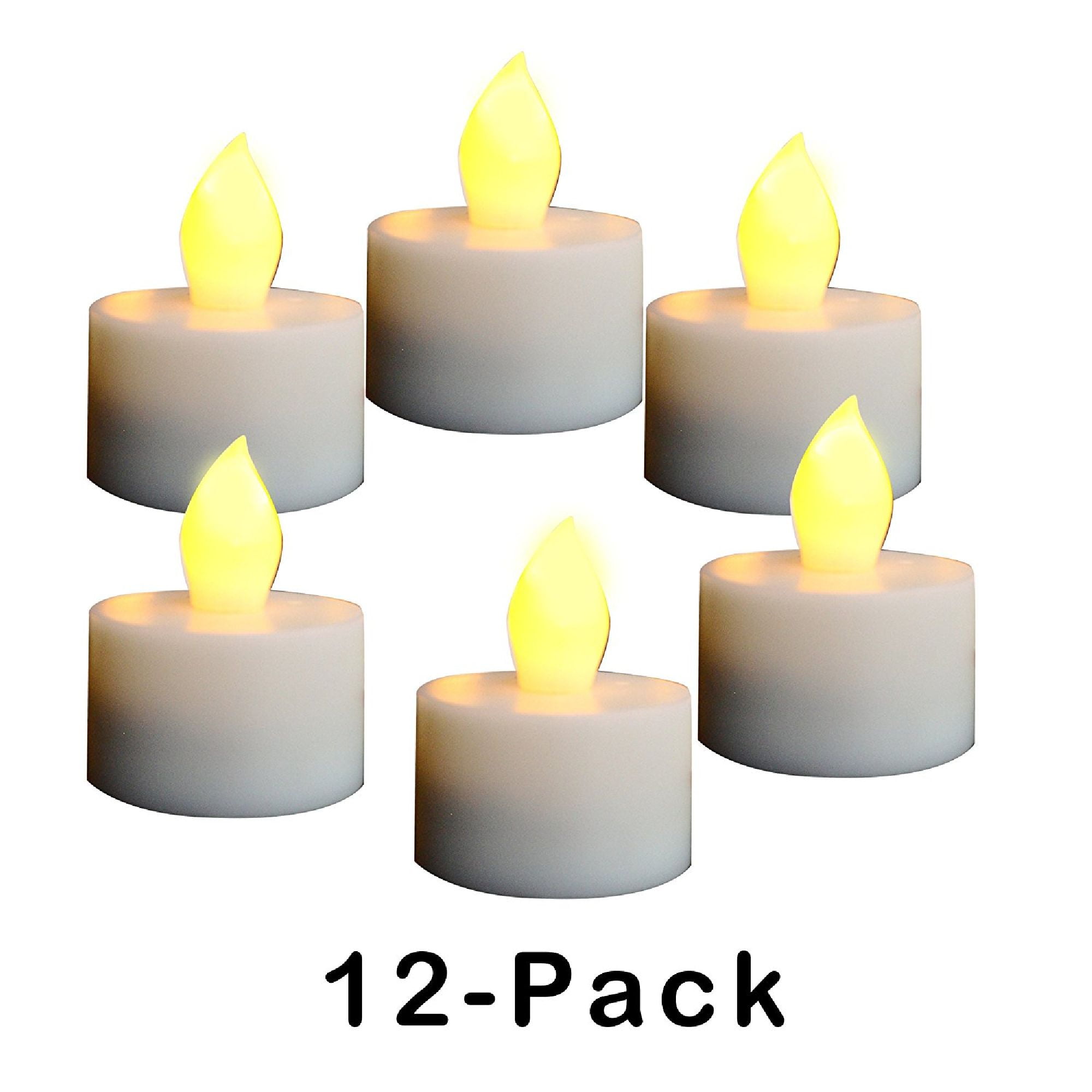 12 Pack Candle Choice Flameless LED Battery Operated Tea Light Candles ...