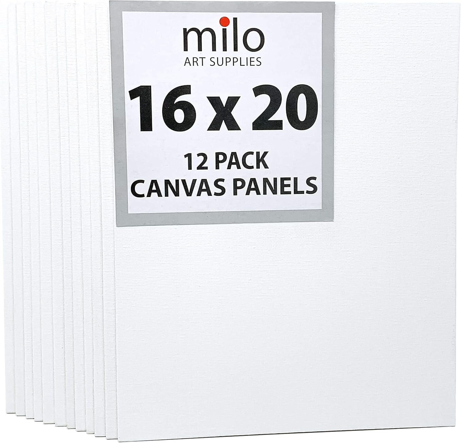 12 Pack of Canvas Panel Boards for Painting | 16x20 Inches | Flat ...