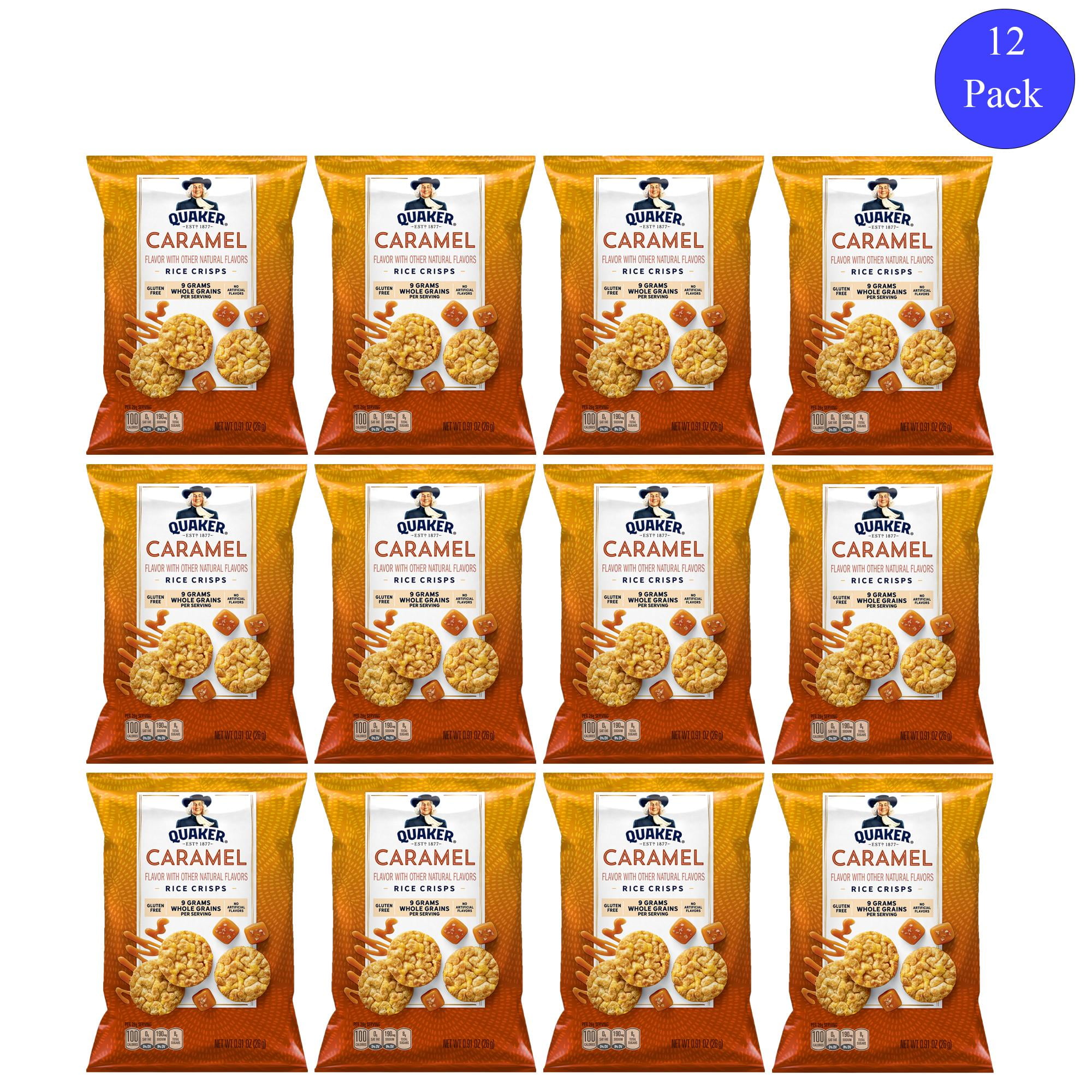 12 Pack Caramel Flavored Quaker Rice Crisps, Gluten Free and Low ...