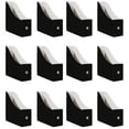 12 Pack Cardboard Magazine File Holder for Desktop, Book Bins for ...