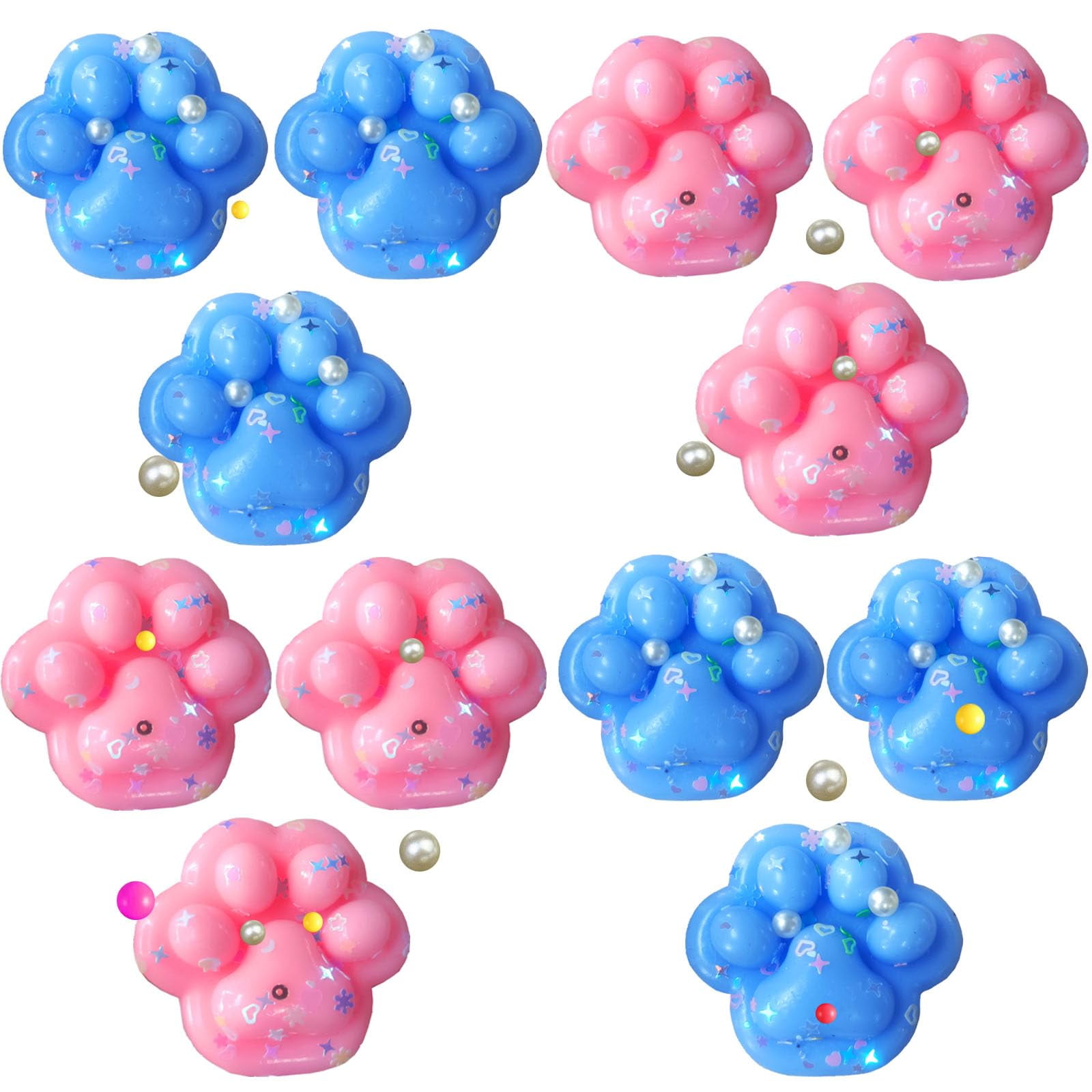 12 Pack Cat Paw MMF7 Squishy Toys Cat Paw Squeeze Toys Cute Kawaii fufu ...
