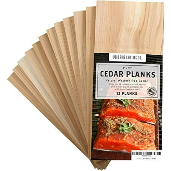12 Pack Cedar Planks for Grilling Salmon and More - Sourced and Made in ...