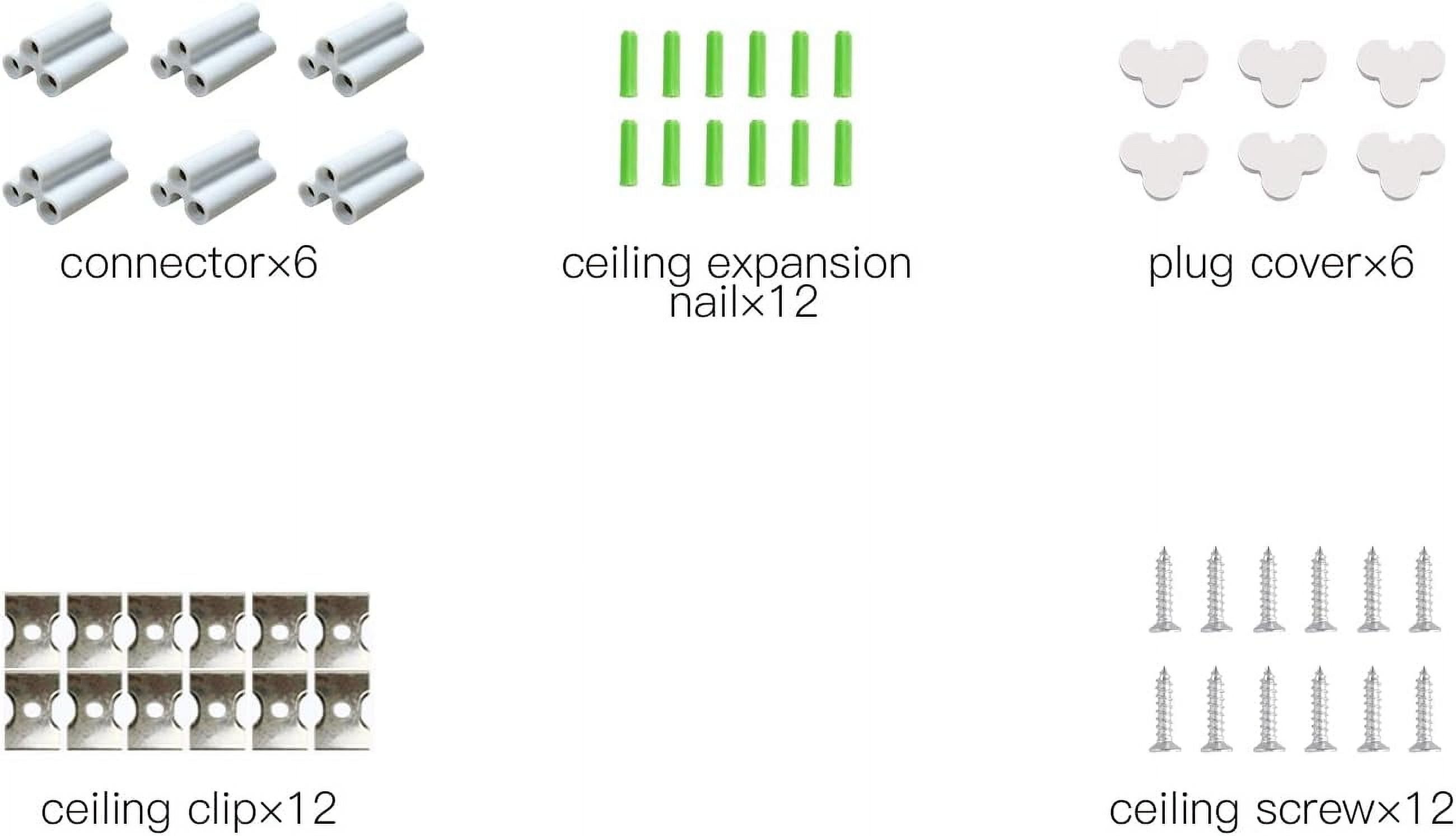 12 Pack Ceiling Clips for Fixing Garage Light Under Cabinet Light ...