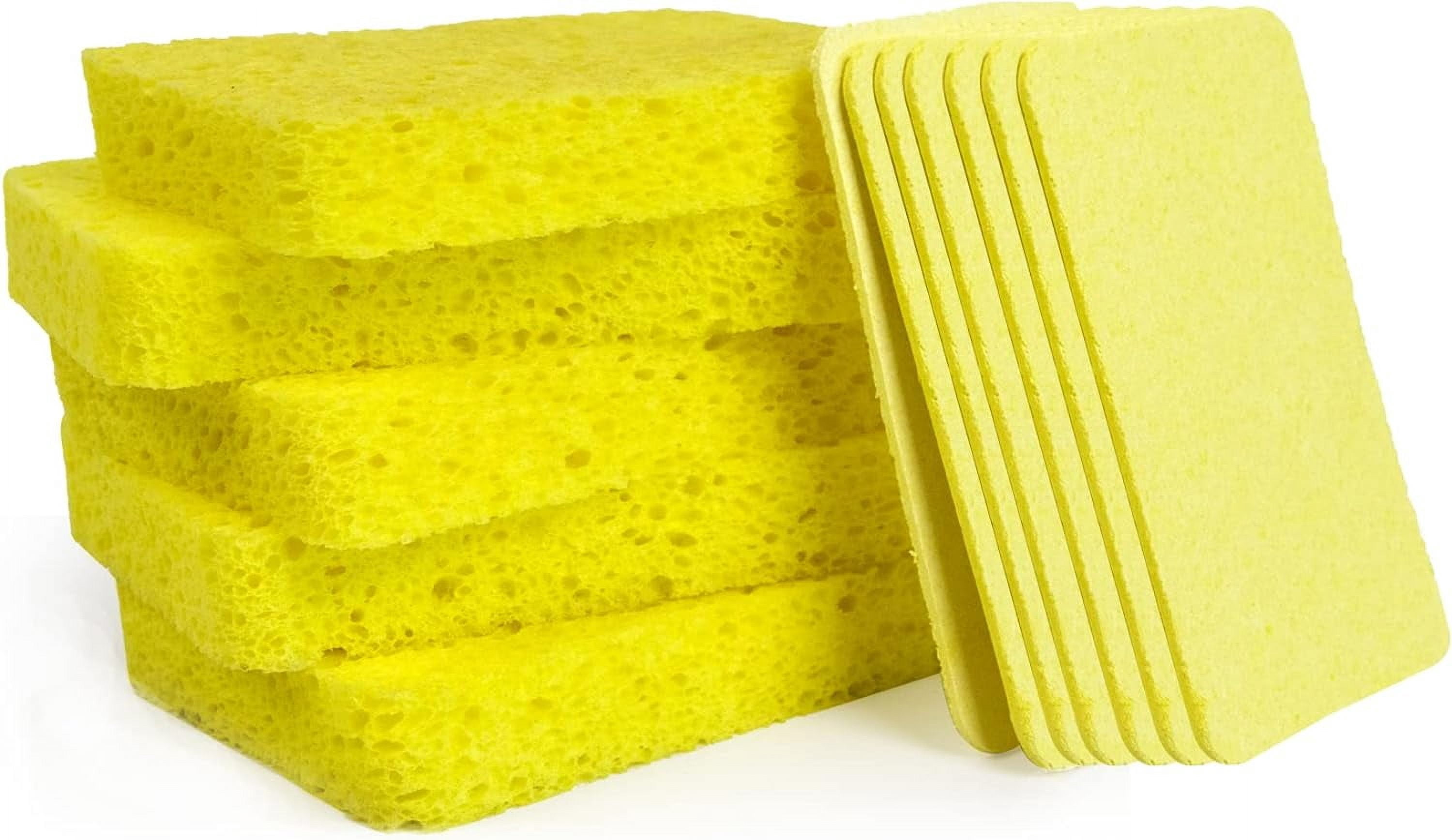 12 Pack Cellulose Compressed Sponges, Natural Wood Pulp Thicker ...