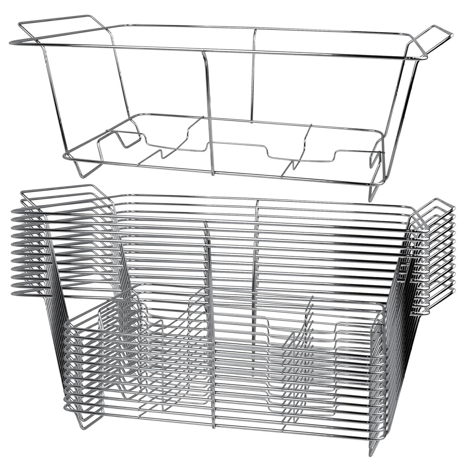 12 Pack Chafing Wire Rack Buffet Stand Chrome Frame for Events, Parties ...
