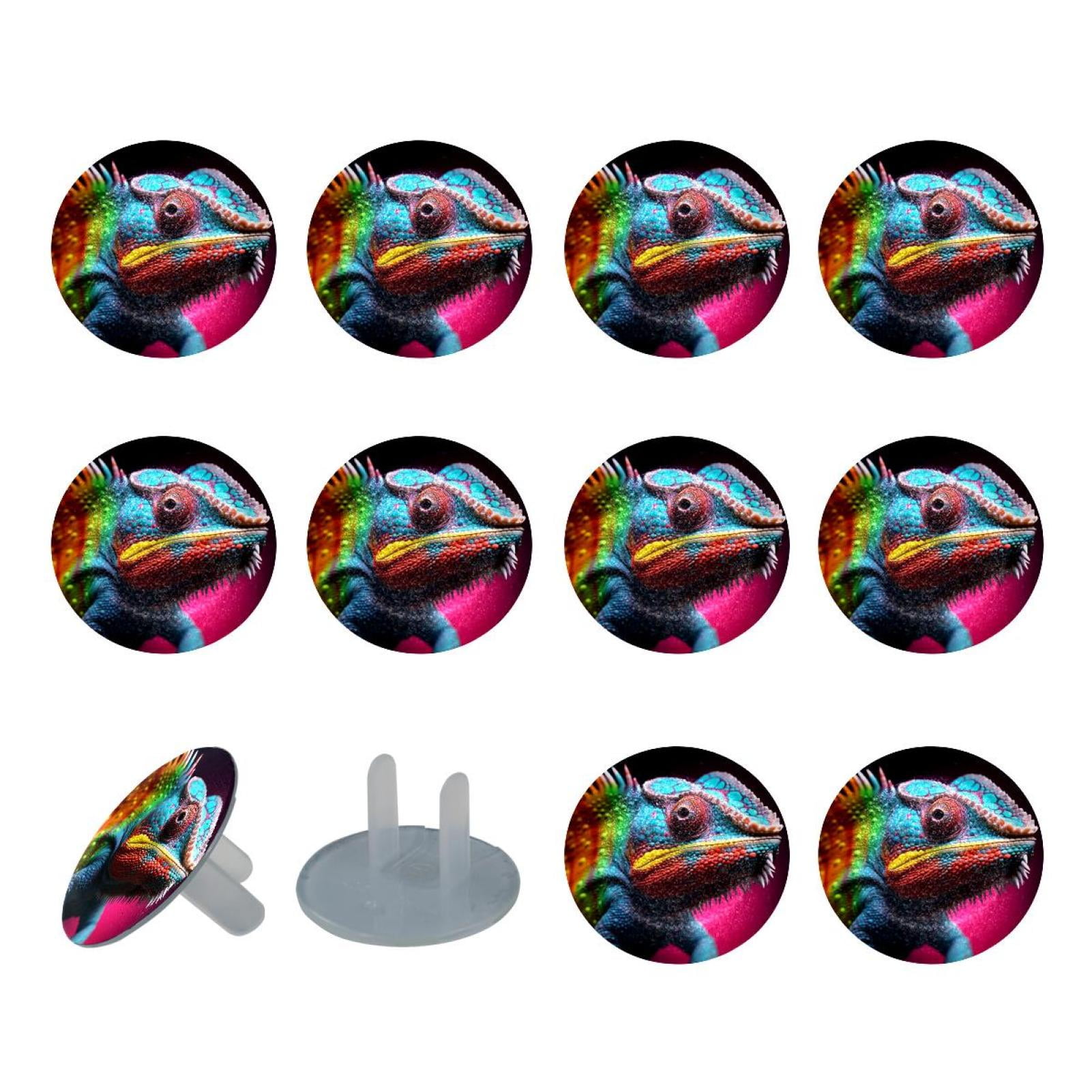 12 Pack Chameleon Outlet Covers Baby Proofing Socket Protectors Child ...