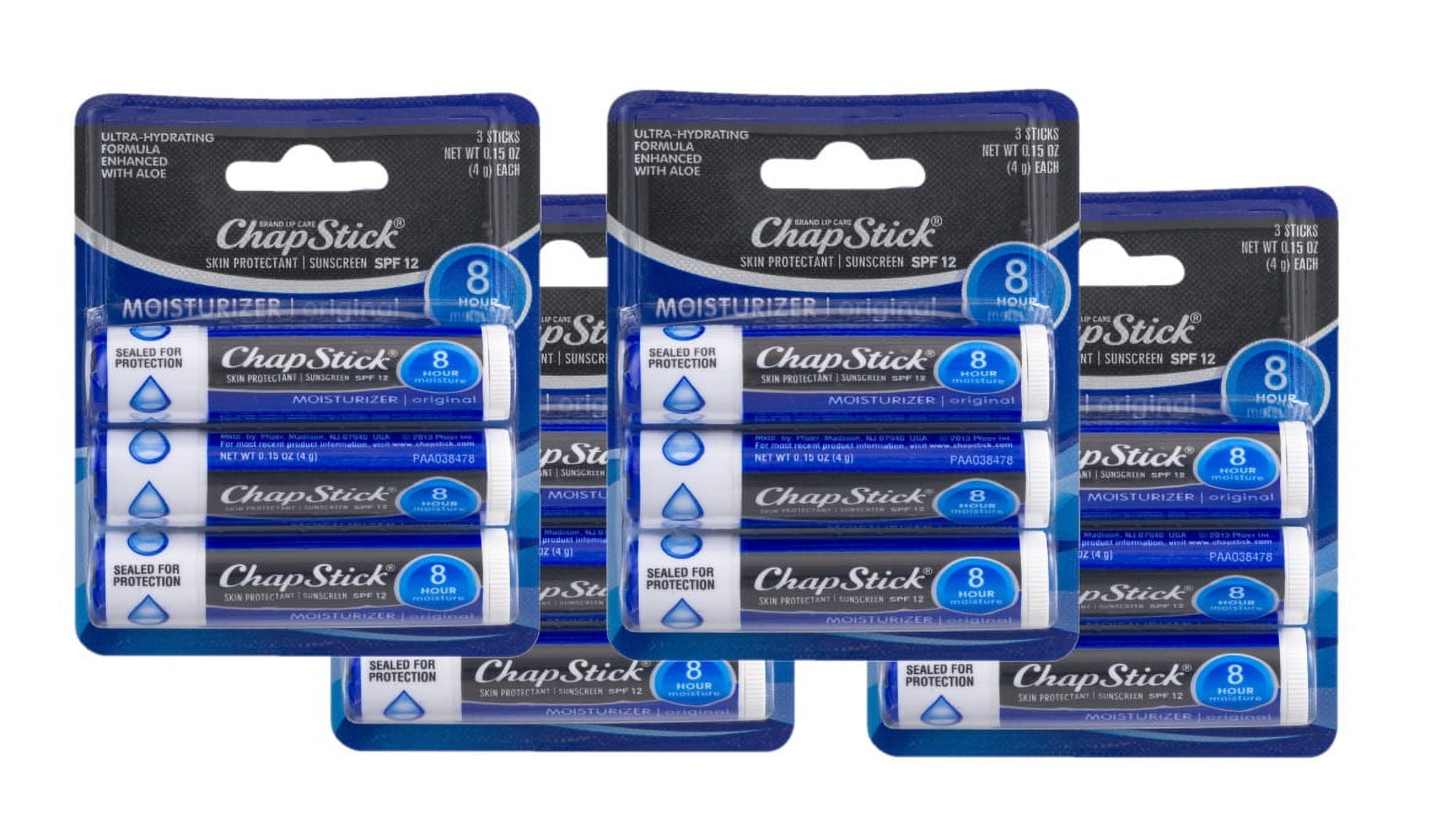 ChapStick Original SPF 12 Sunblock Lip Balm, Ultra-Hydrating ...