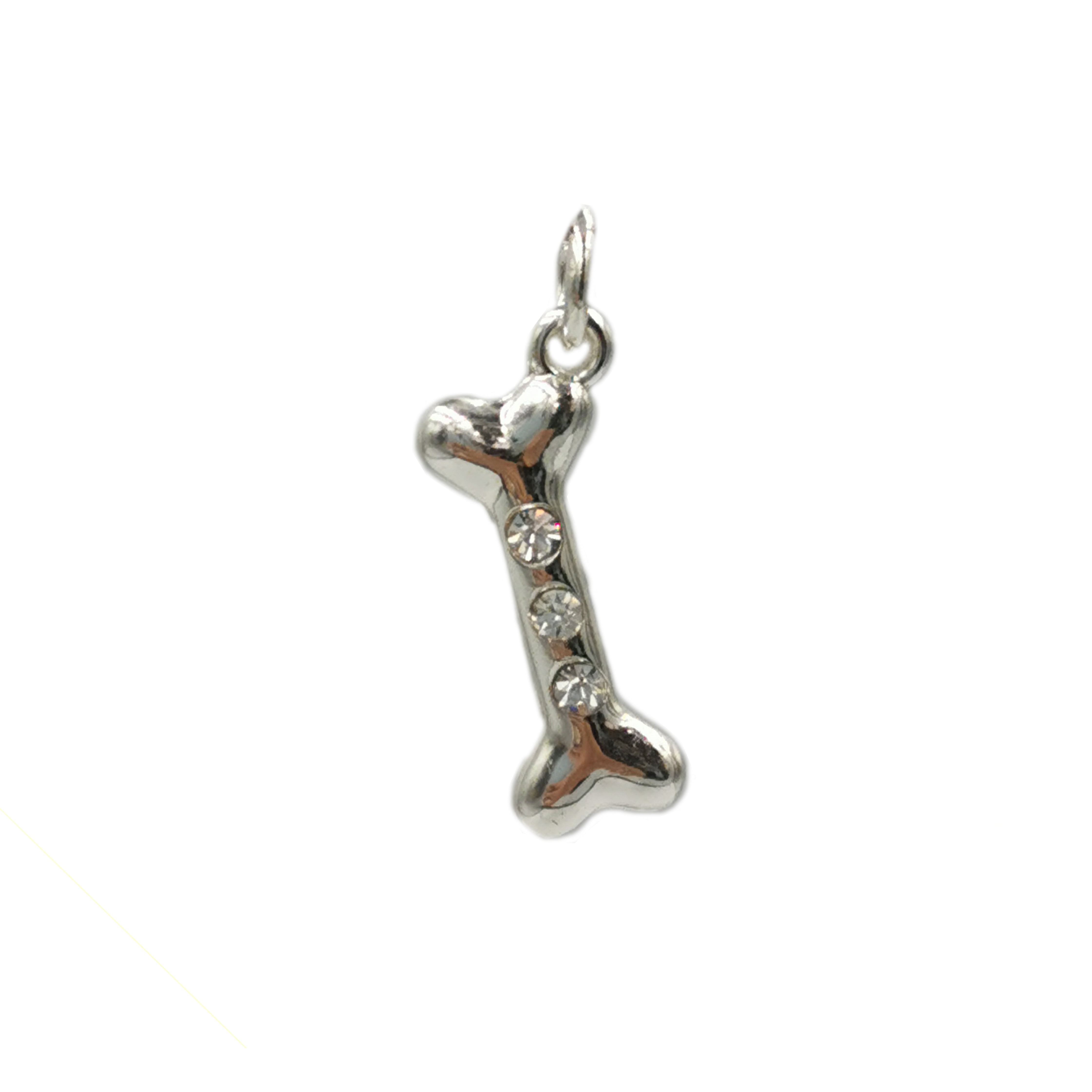 12 Pack: Charmalong™ Silver Plated Crystal Bone Charm by Bead Landing ...