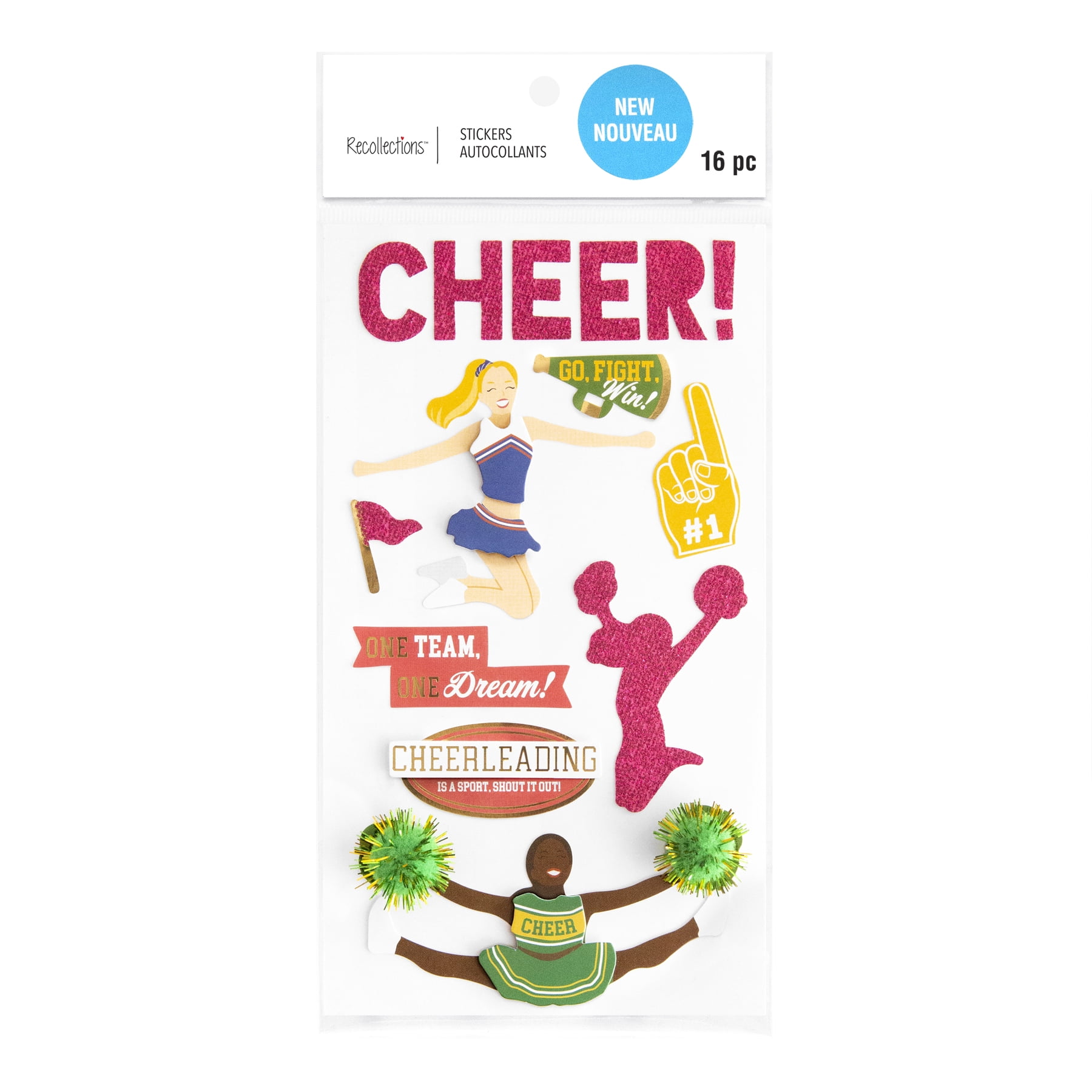 Recollections Cheerleading Dimensional Stickers, 12 Pack - Walmart.com